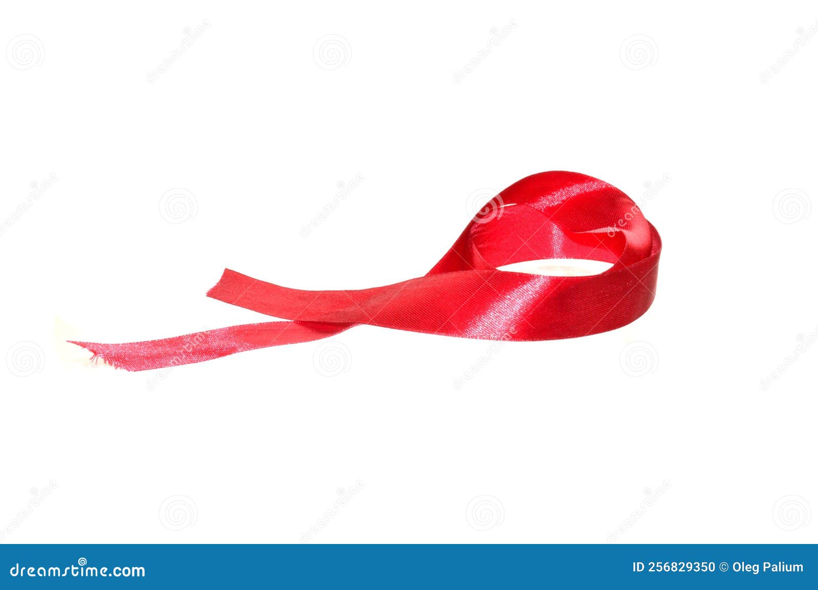 Red Ribbon Isolated on White Background Stock Photo - Image of ...