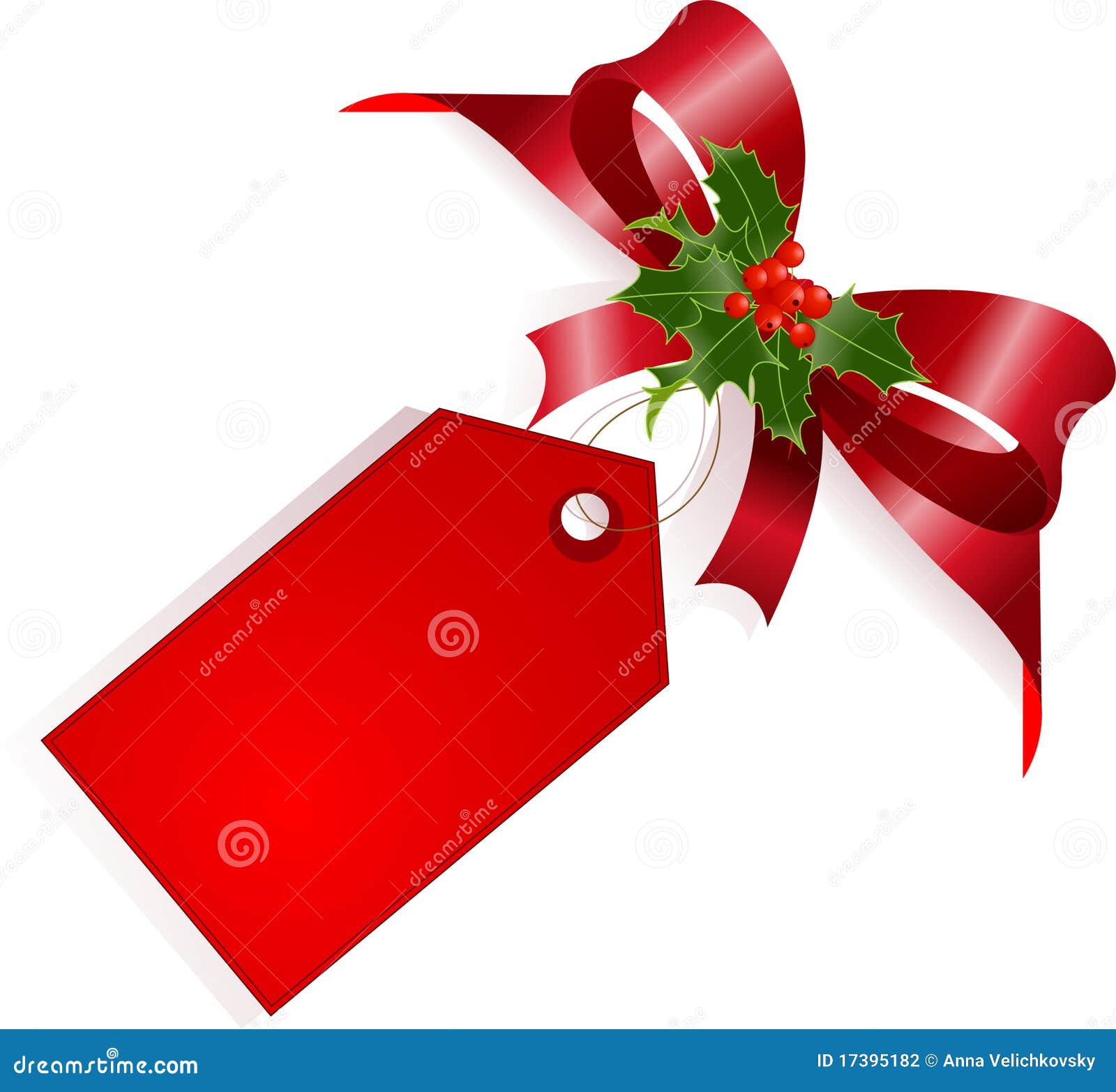 Red ribbon and label stock vector. Illustration of mail - 17395182