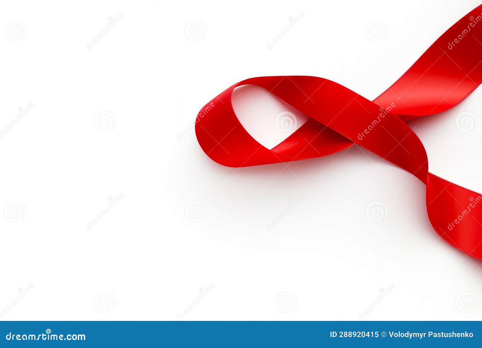 Red Ribbon is Laying on White Surface with Red Ribbon. Generative AI ...