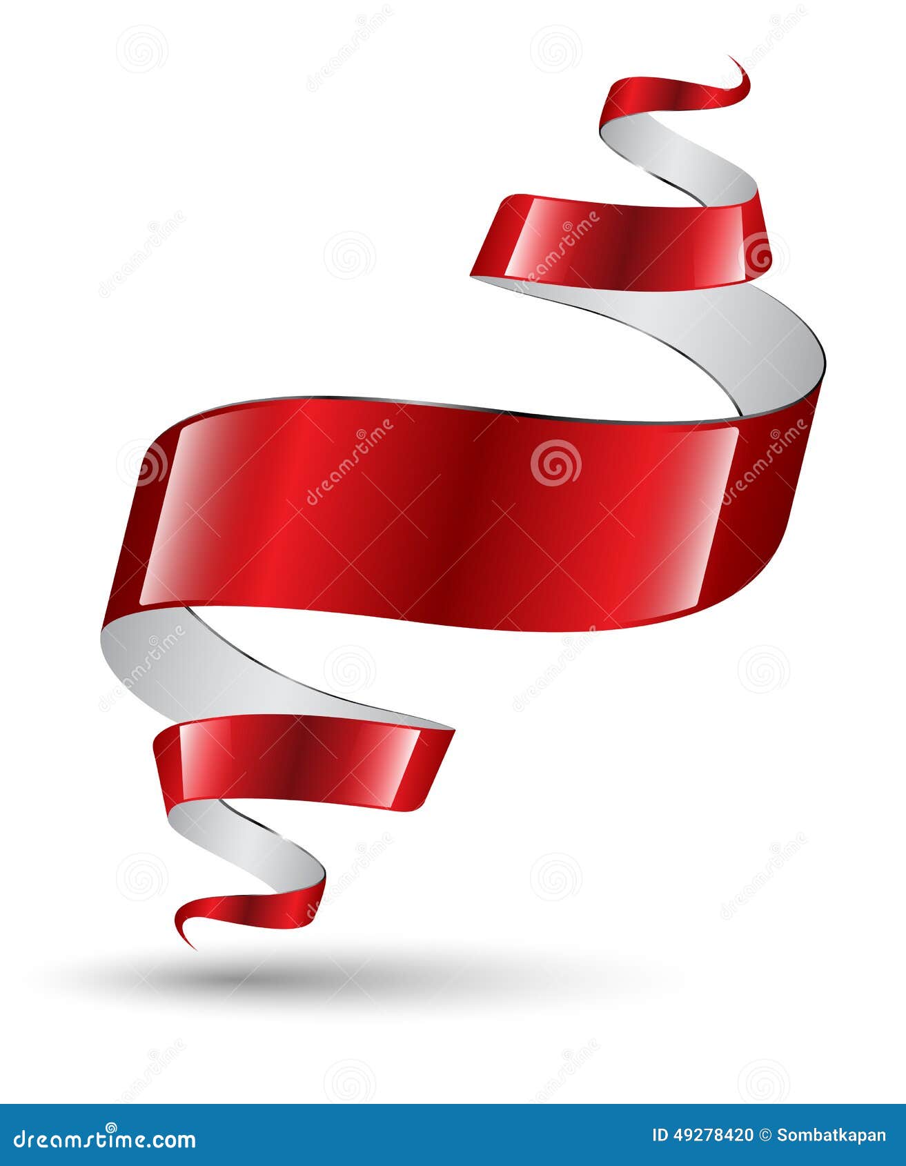 Red Ribbon Modern Art Banner. Stock Vector - Illustration of decor ...