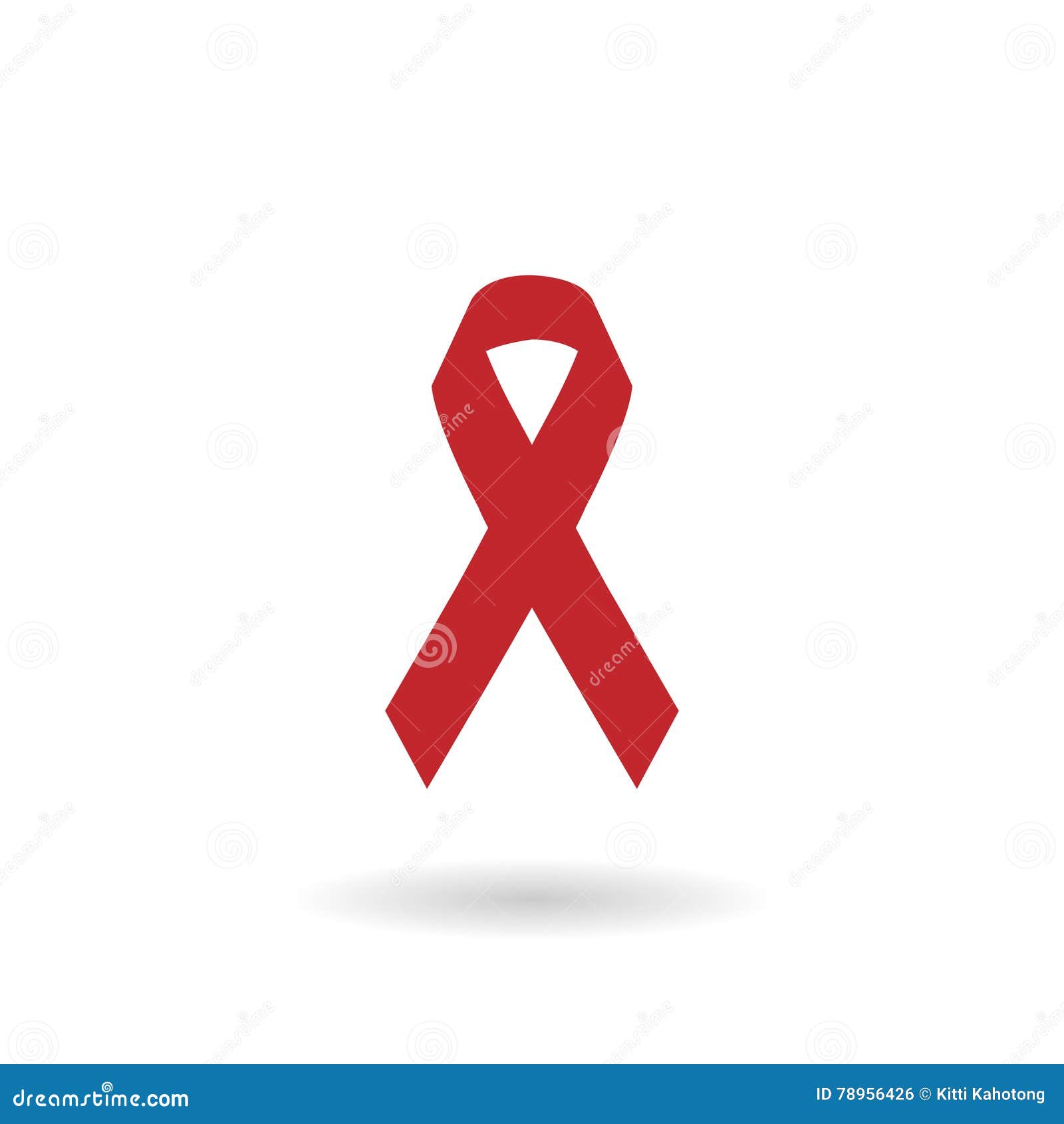 Red ribbon mourning sign. stock vector. Illustration of symbol - 78956426