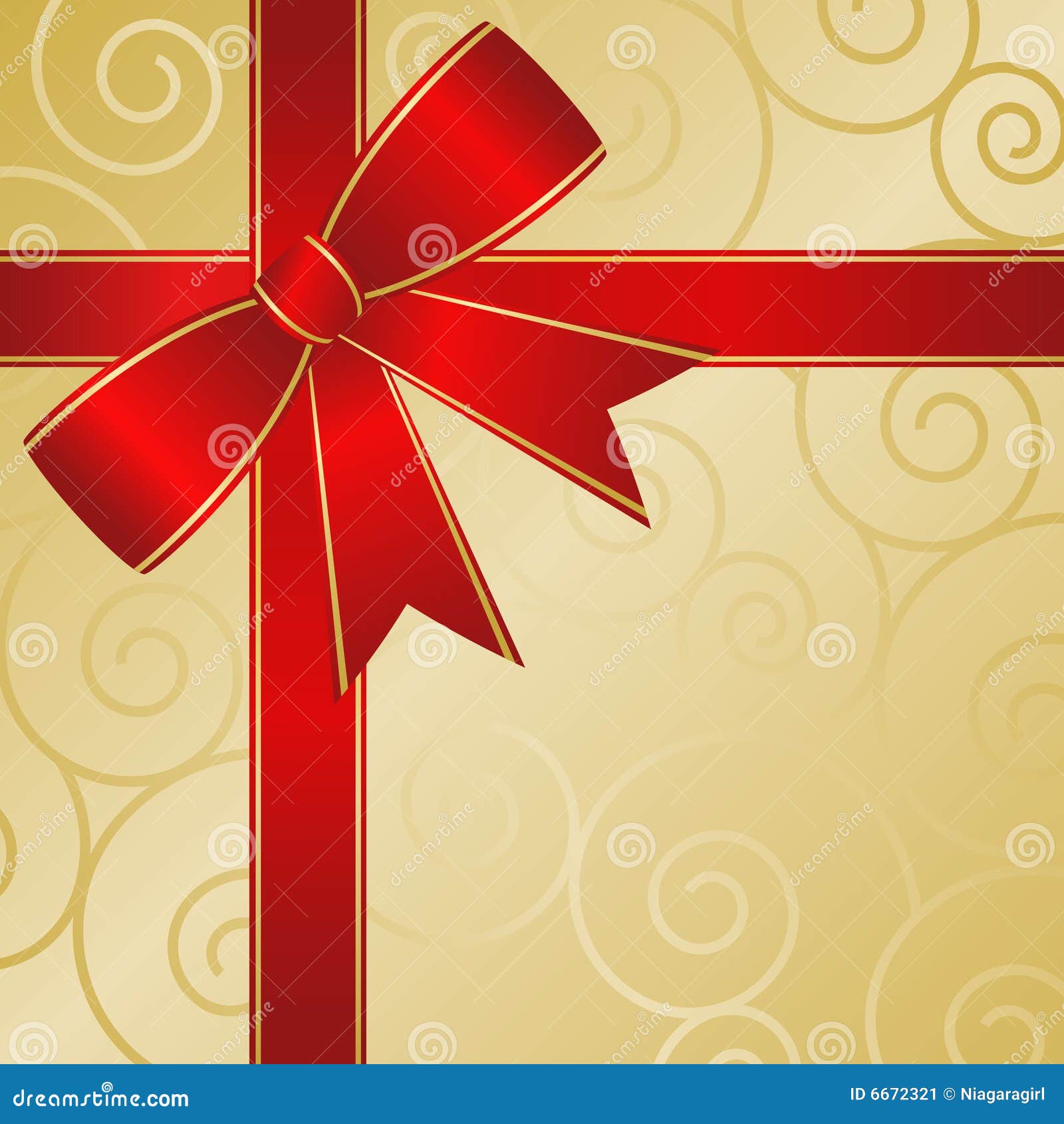 Red Ribbon Package Abstract Stock Vector - Illustration of scrolls ...