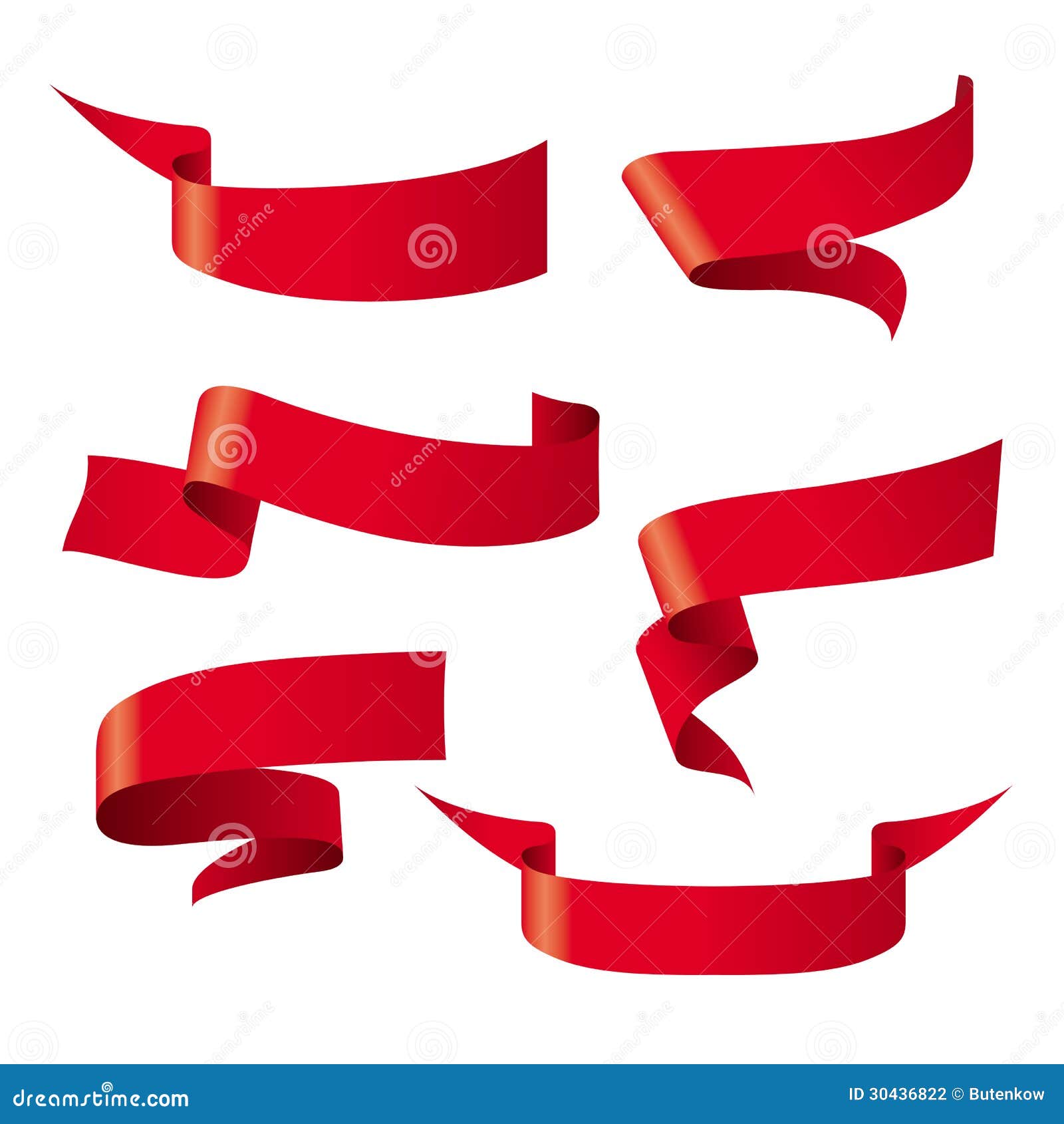 Red ribbon patterns stock illustration. Illustration of icon - 30436822
