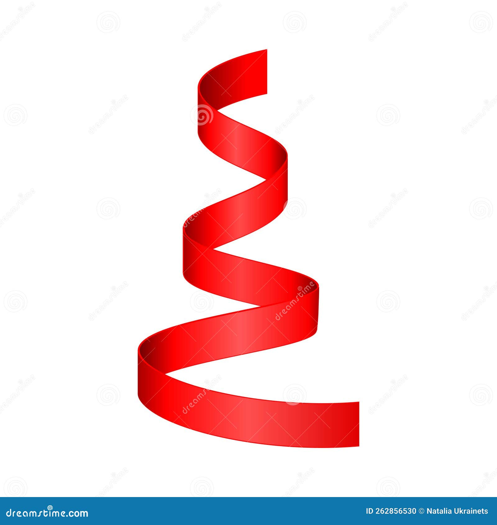 Red ribbon pieces stock vector. Illustration of object - 262856530