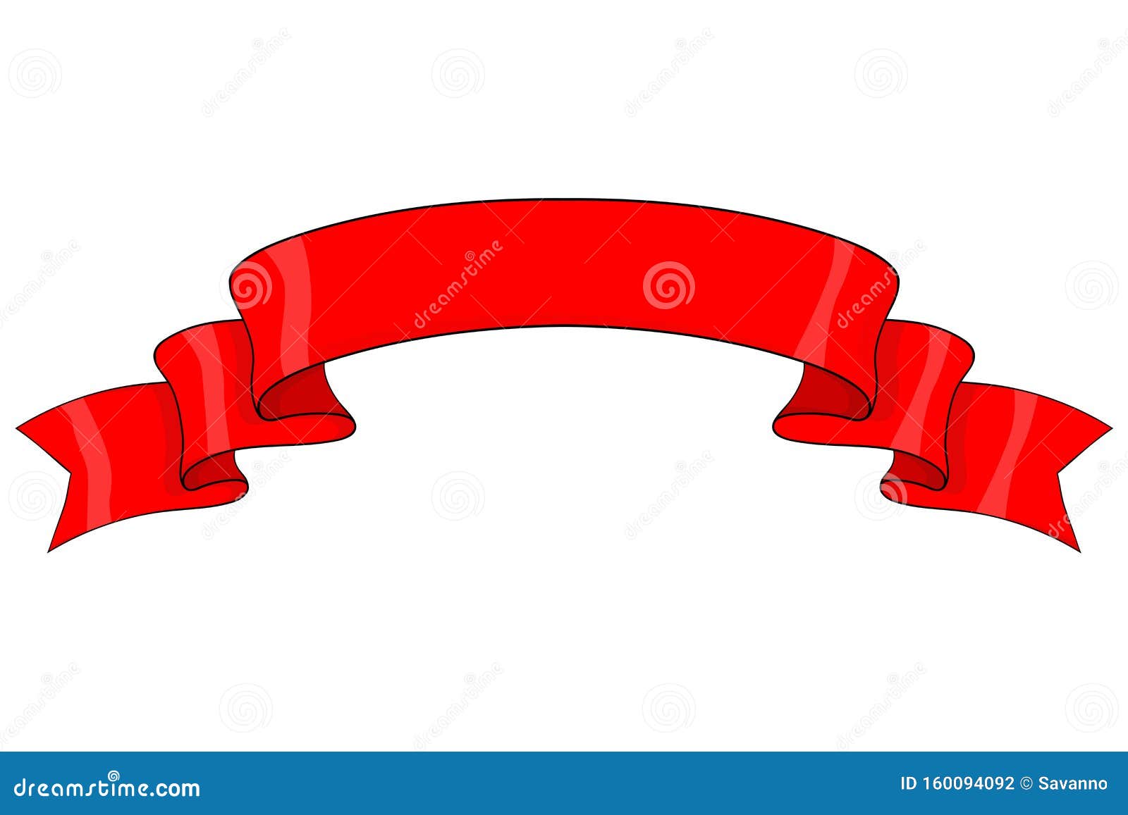 Red ribbon scroll stock vector. Illustration of scroll - 160094092