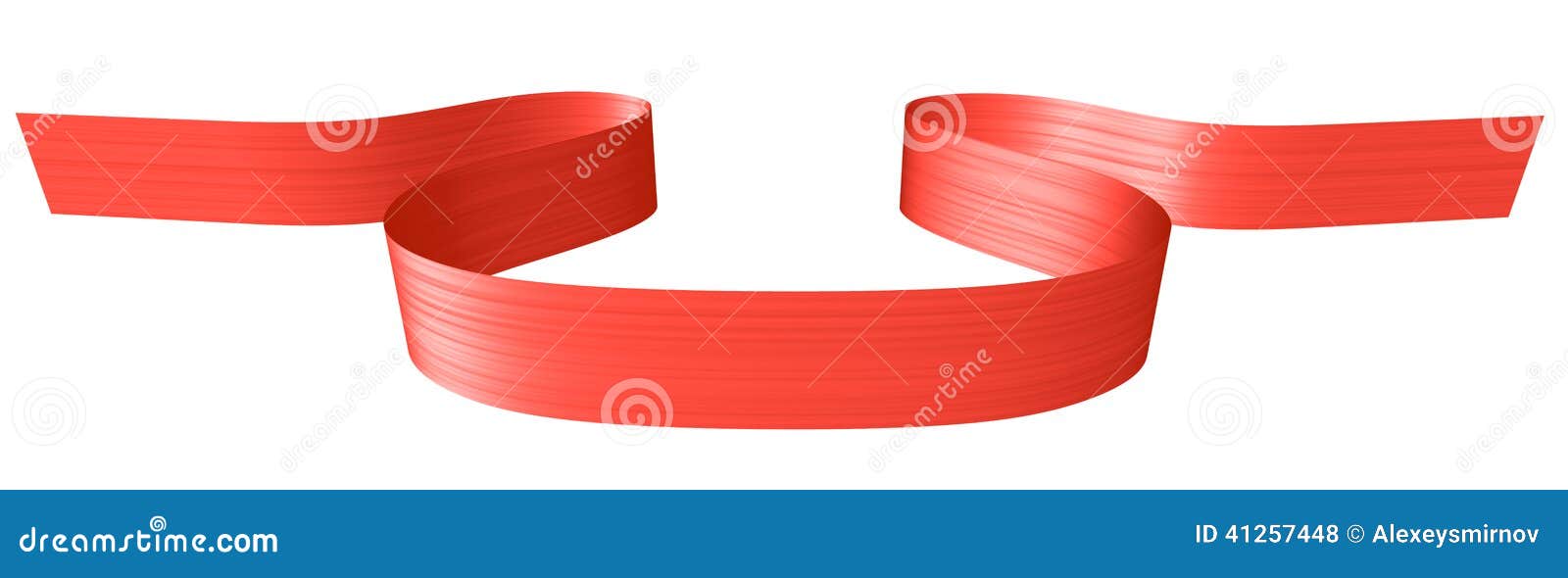 Red Ribbon in Shape of Horizontal Loop Stock Illustration ...
