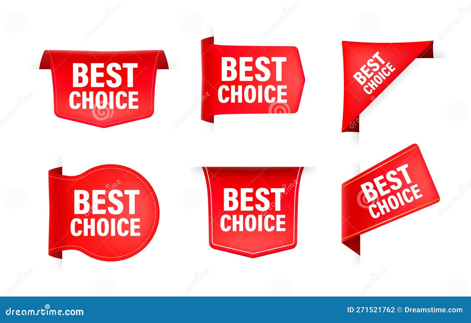 Red Ribbon with Text Best Choice. Banner Ribbon Label Best Choice Stock ...