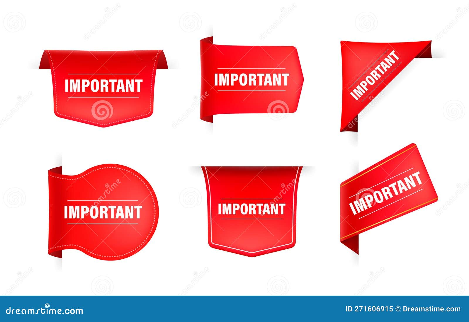 Red Ribbon with Text Important. Attention Please. Caution Information ... Red Ribbon with Text Important. Attention Please. Caution Information ...