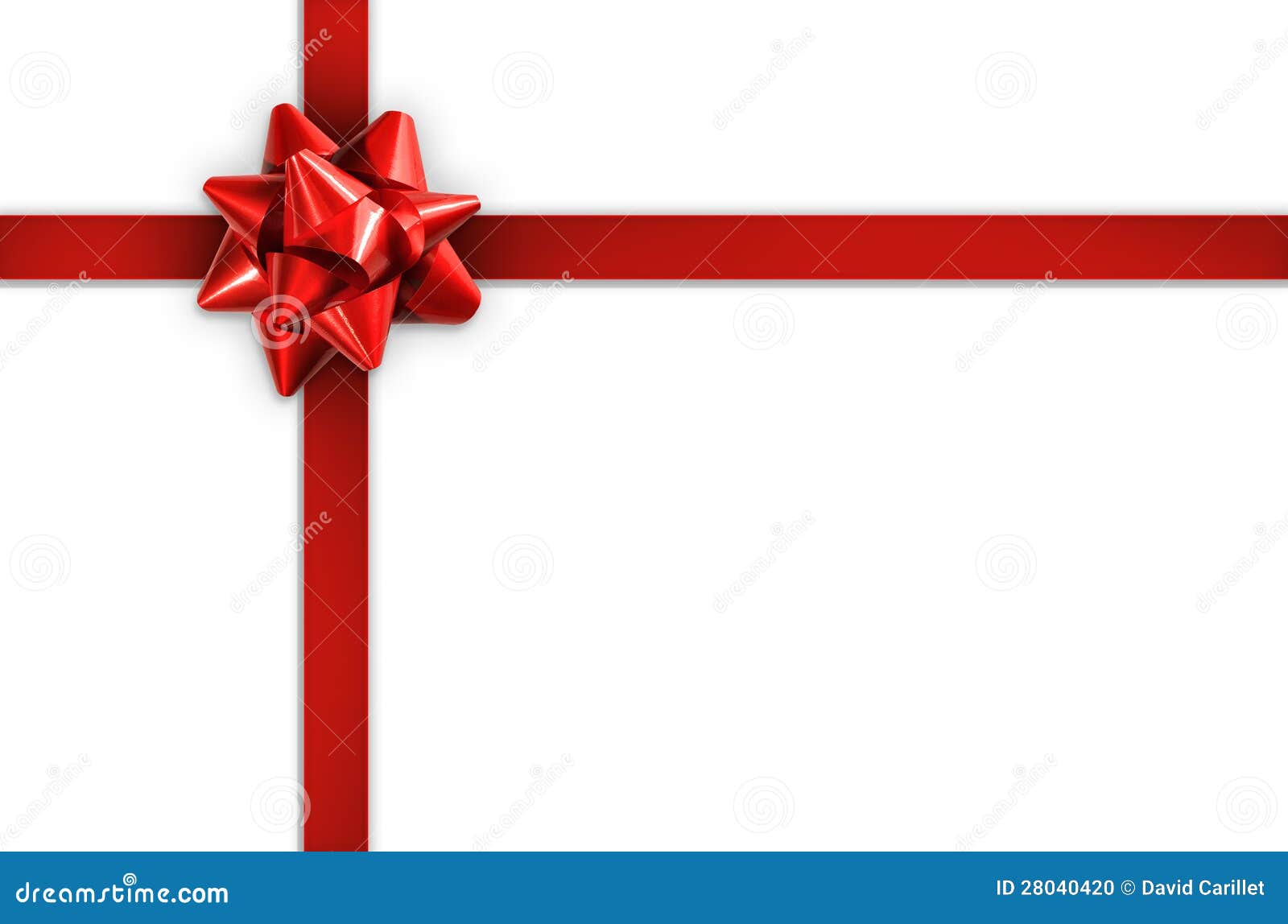 Red Ribbon Tied in a Bow on White Background Stock Illustration ...