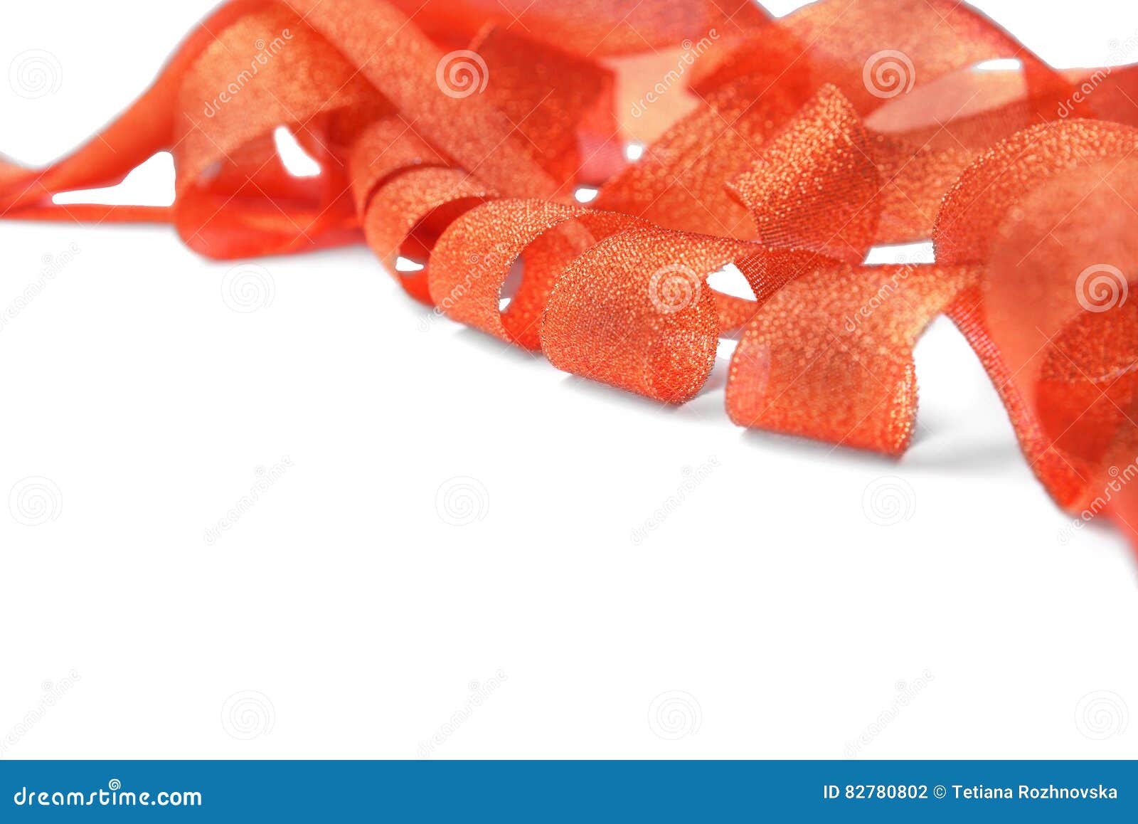 Red ribbon twisted spiral. stock photo. Image of background - 82780802