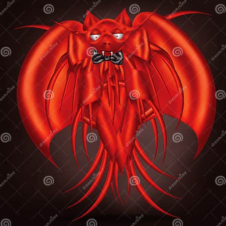 Red Ribbon Vampire Halloween Character Stock Illustration ...