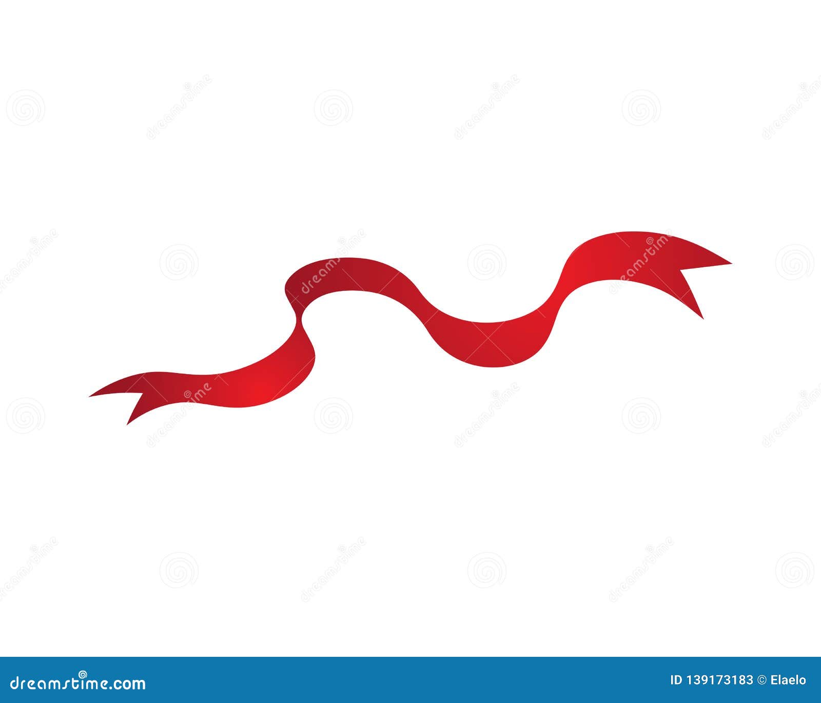 Red Ribbon Vector Illustration Stock Vector - Illustration of beautiful ...