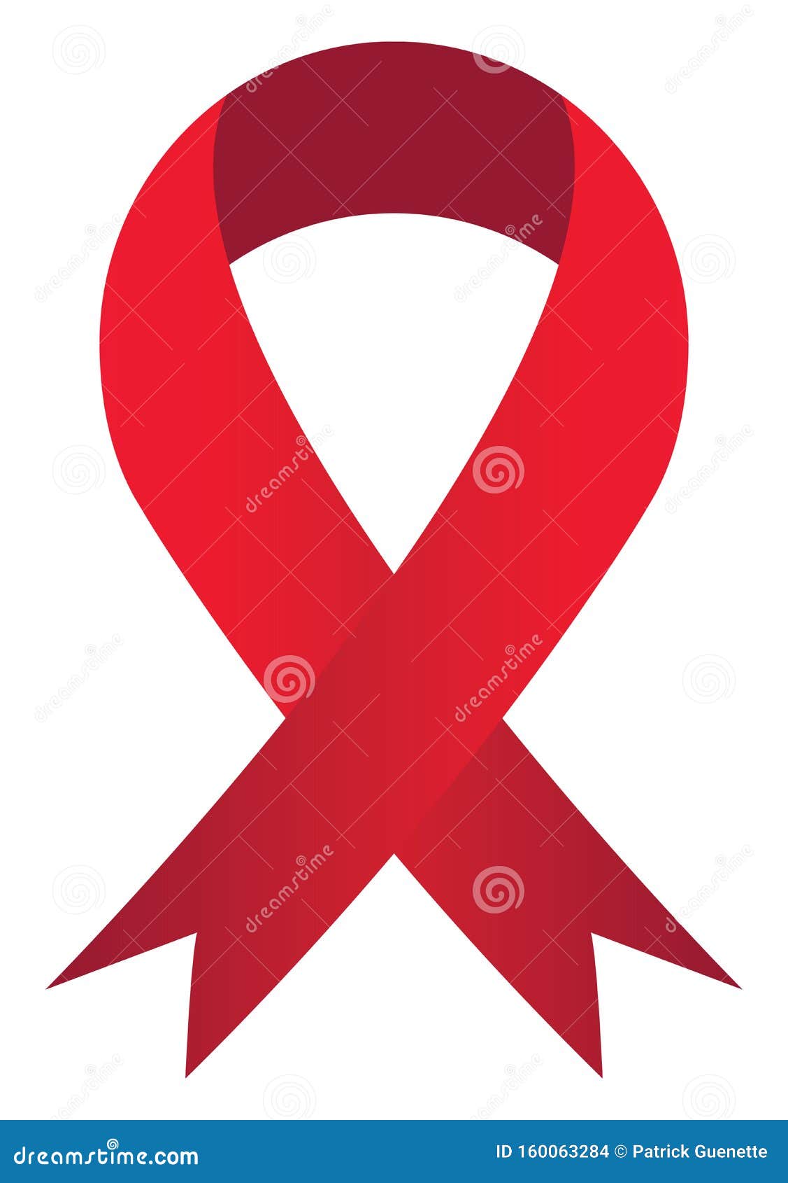 Red Ribbon Vector Illustration on a Stock Vector - Illustration of ...