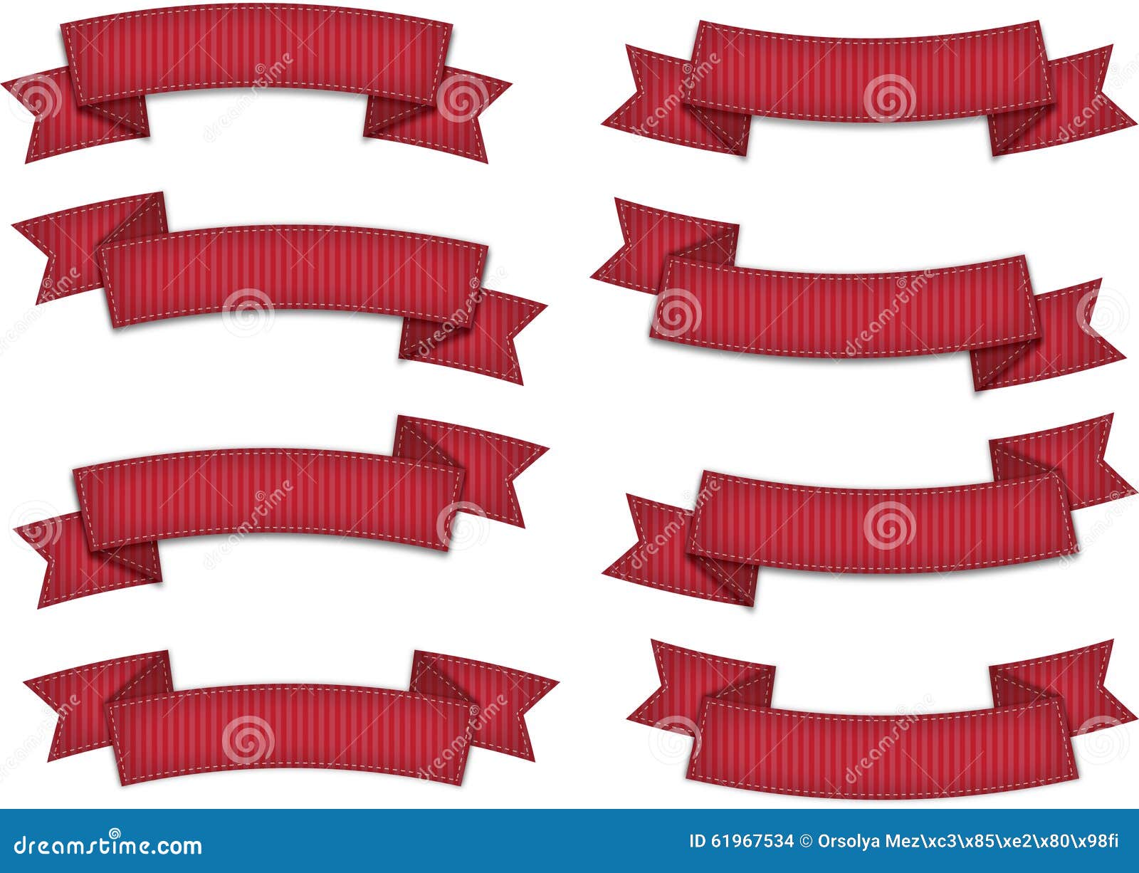 Red ribbon stock vector. Illustration of decoration, color - 61967534