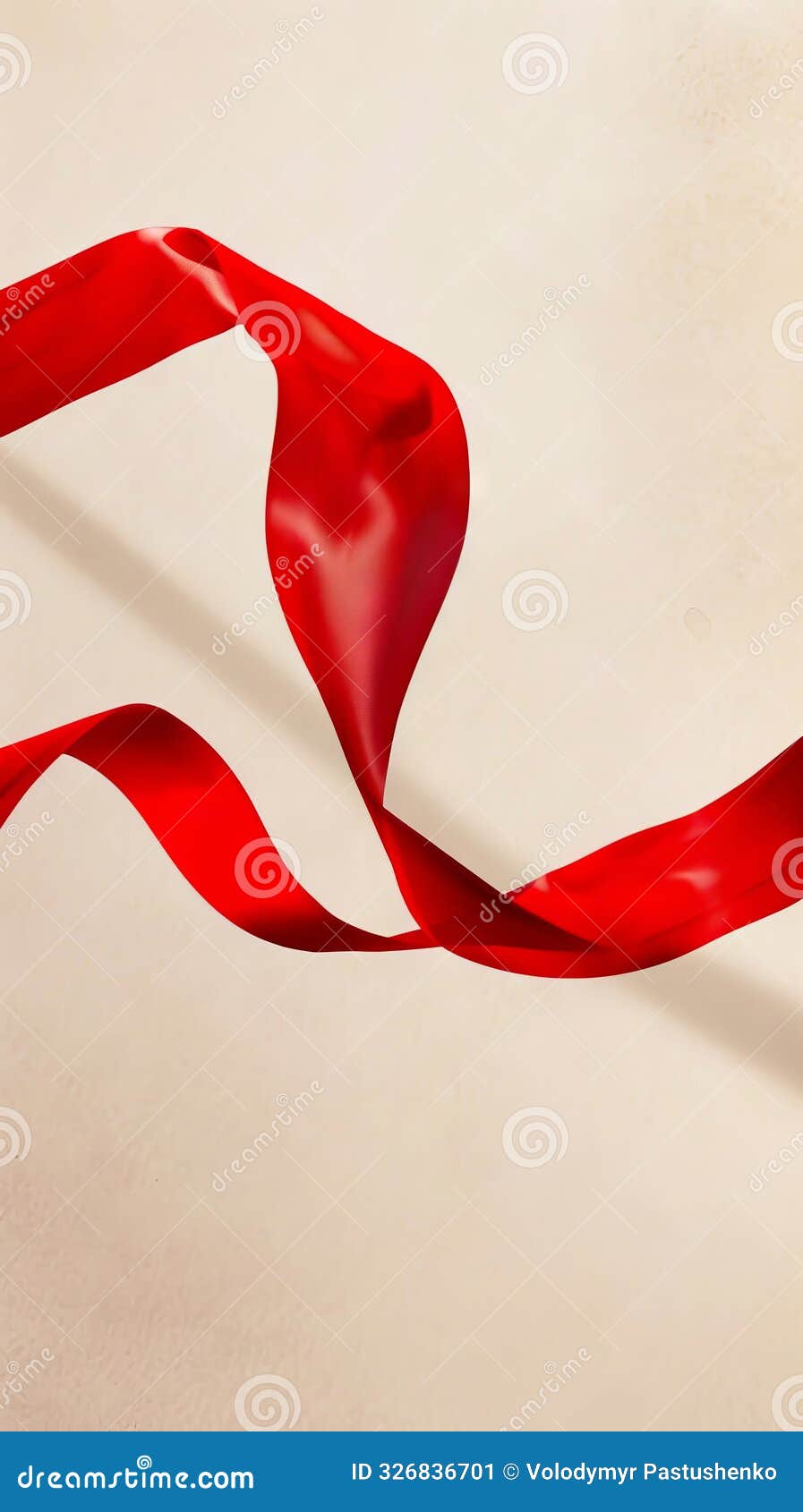 A red ribbon is wavy stock image. Image of curtain, cloth - 326836701