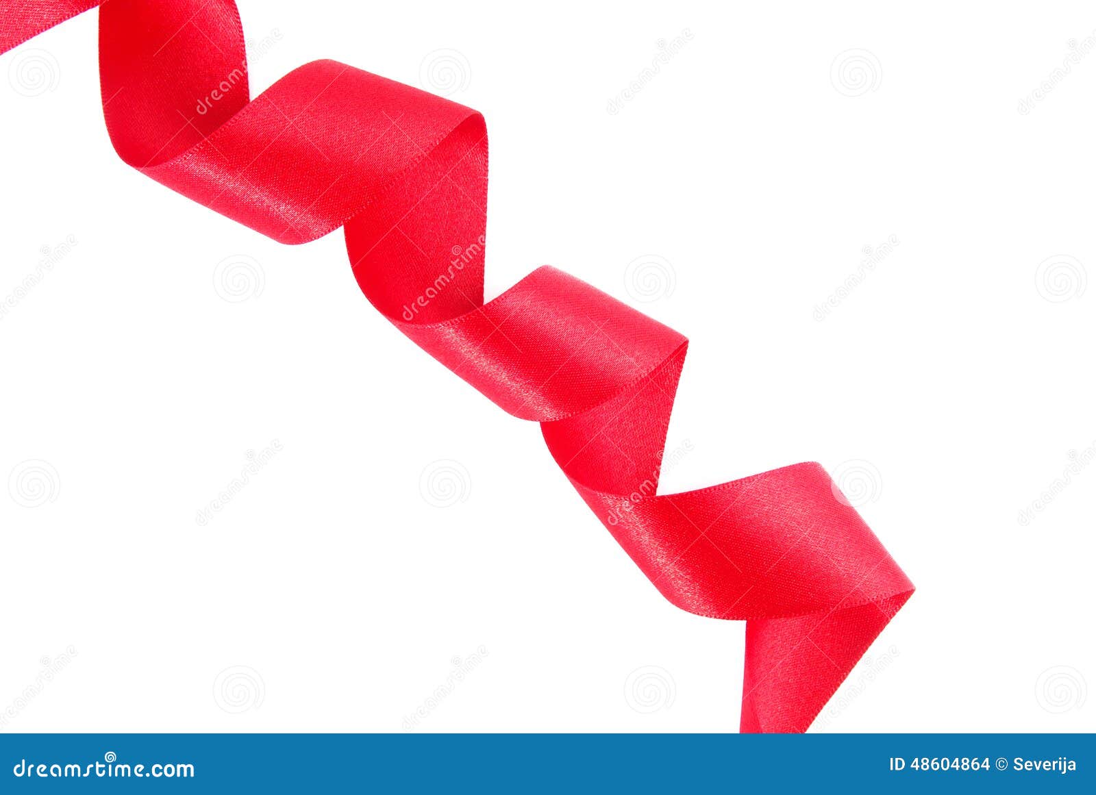 Red ribbon wavy isolated stock photo. Image of macro - 48604864