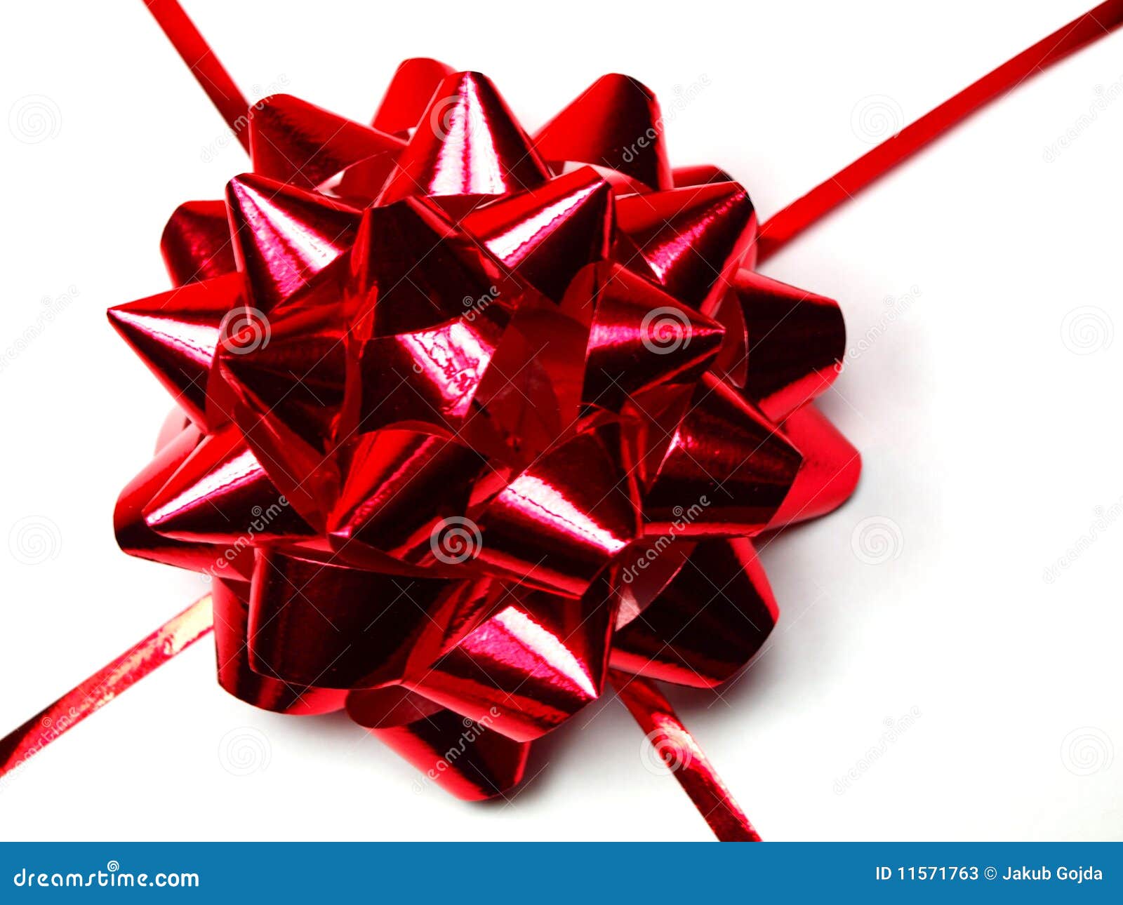 Red Ribbon on White Background Stock Image - Image of holiday, paper ...