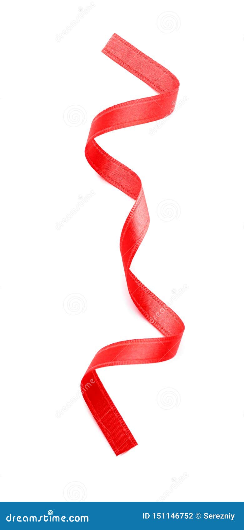 Red Ribbon on White Background Stock Photo - Image of celebration ...