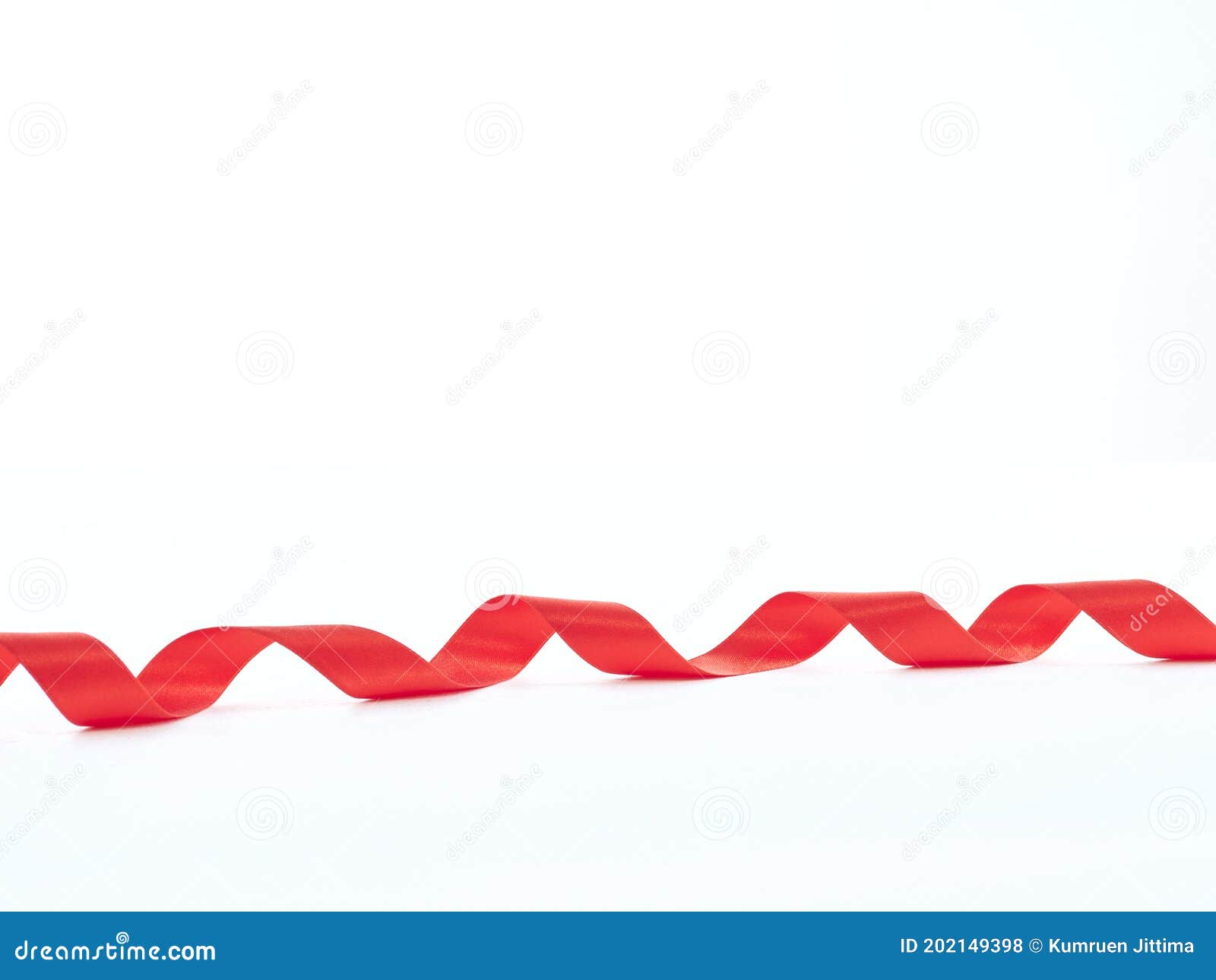 Red Ribbon on White Background Stock Photo - Image of party, curl ...