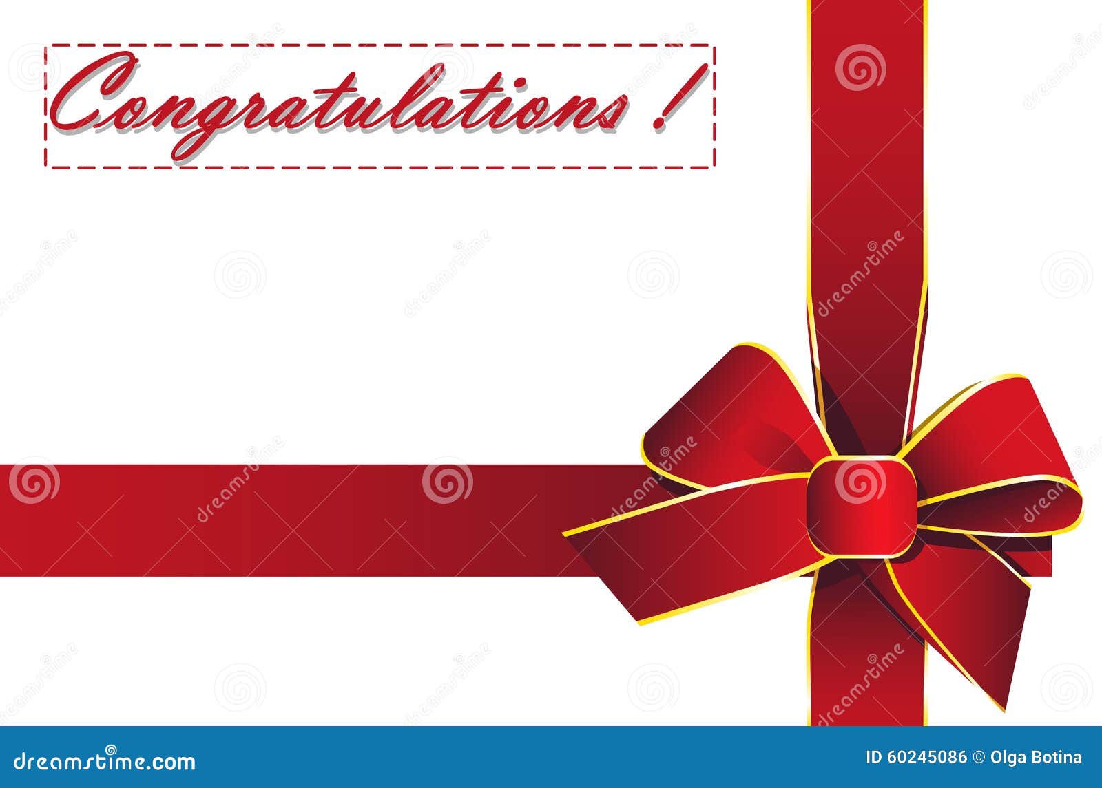 Red Ribbon with the Words Congratulations! Stock Illustration ...