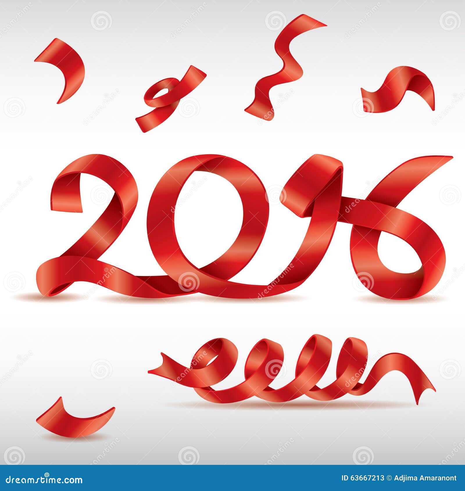 Red Ribbon Words 2016 Vector Design Stock Vector - Illustration of year ...