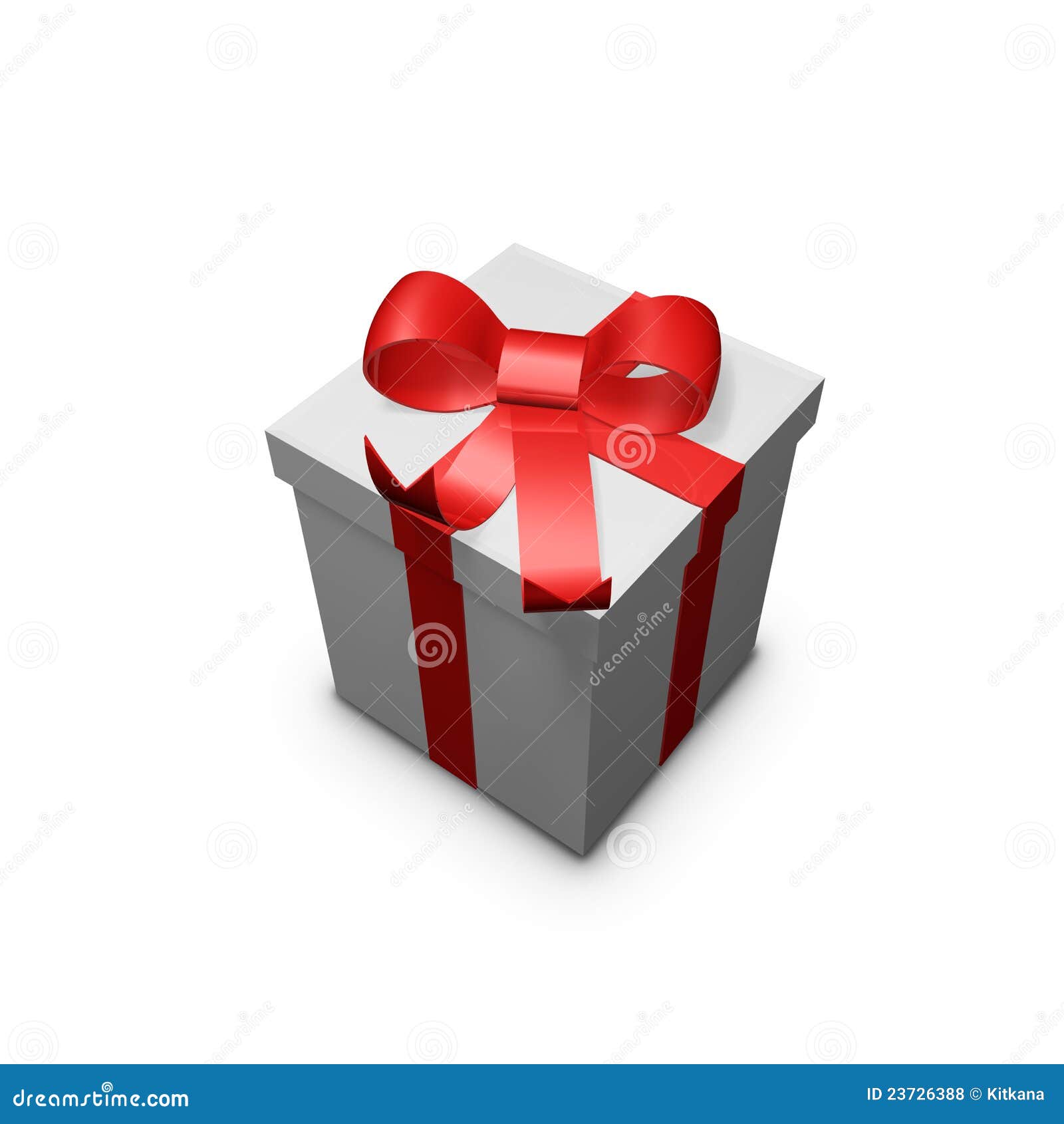 Red ribboned gift stock illustration. Illustration of christmas - 23726388