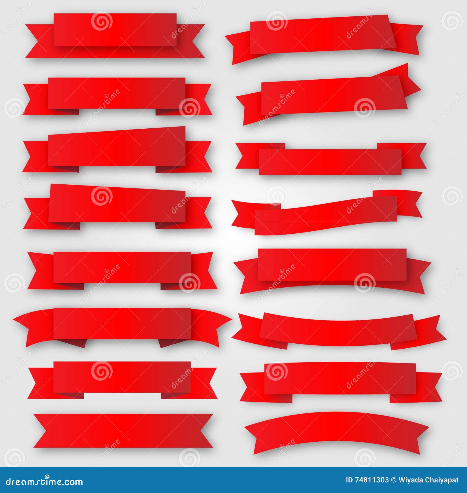 Red ribbons and banners stock illustration. Illustration of label ...