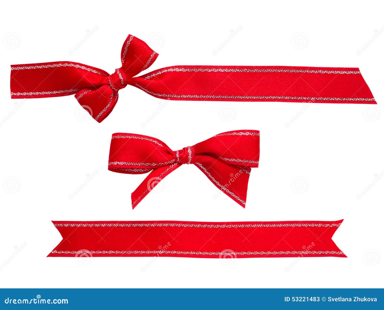 Red ribbons and bows stock image. Image of holidays, merry - 53221483