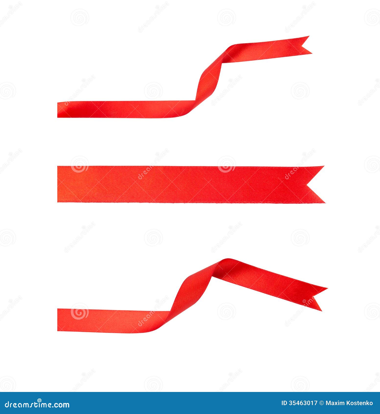 Red ribbons stock image. Image of packaging, collection - 35463017