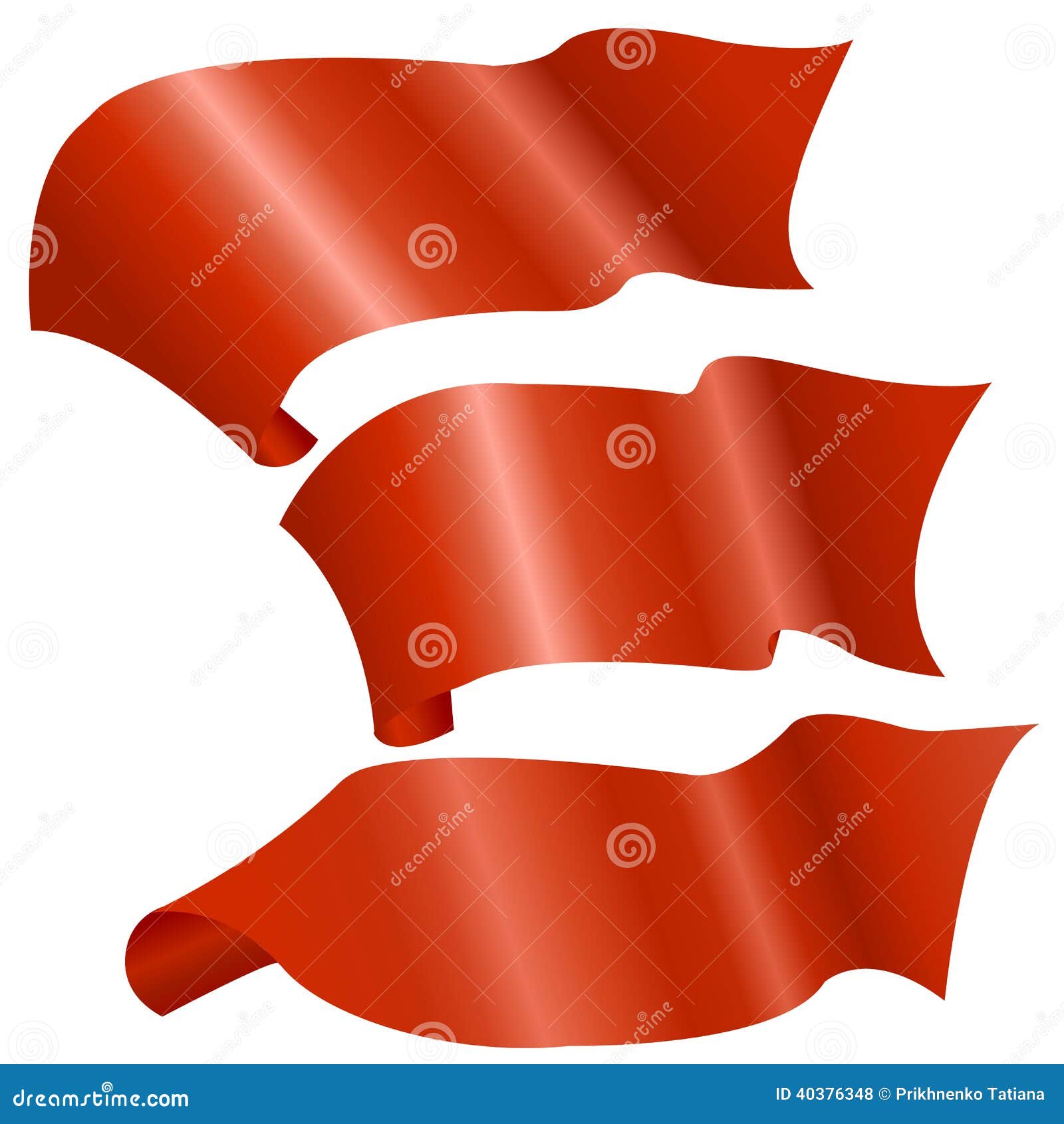 Red ribbons stock vector. Illustration of element, celebration - 40376348