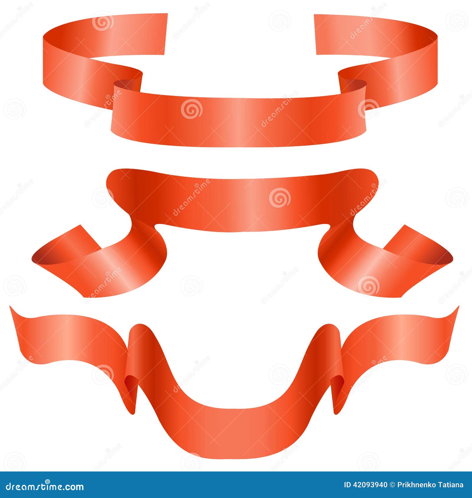 Red ribbons stock vector. Illustration of abstract, background - 42093940