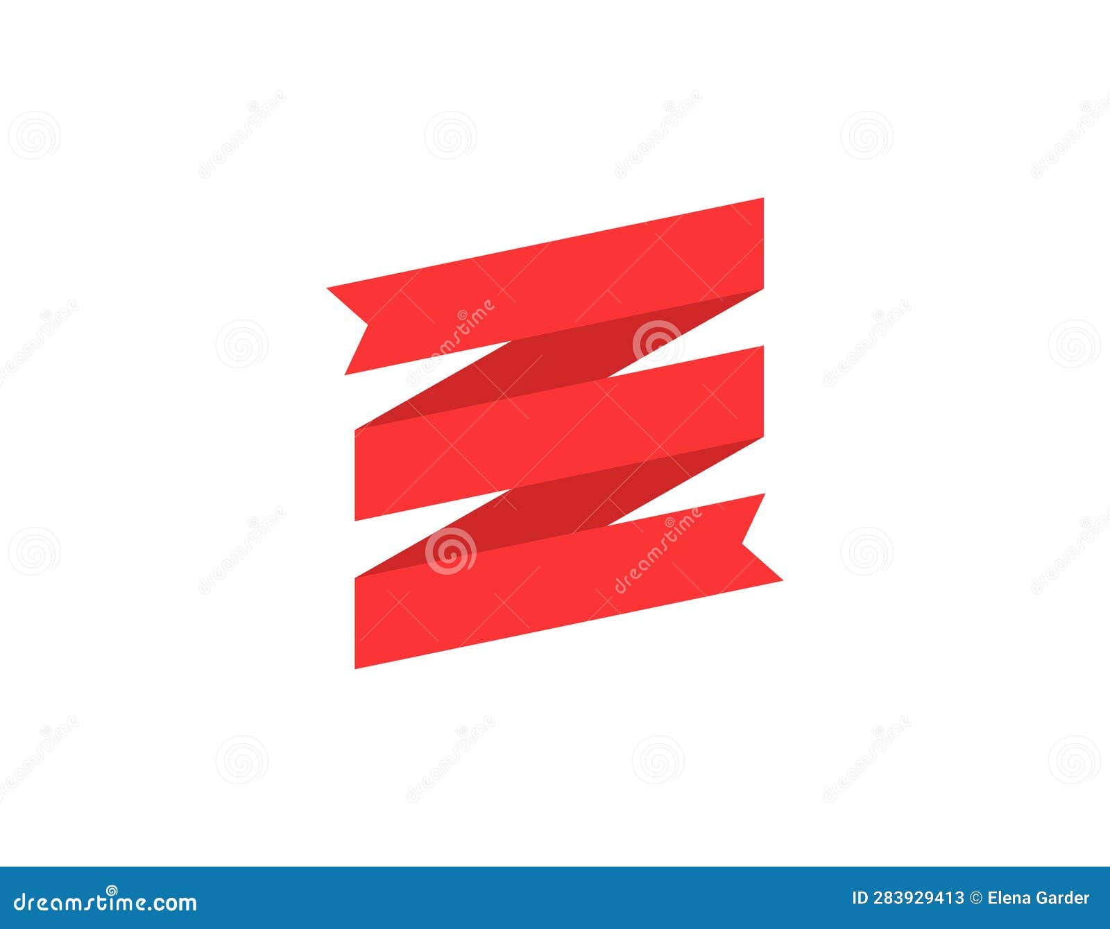 Red Ribbons. Promotion Flags Collection Stock Vector - Illustration of ...