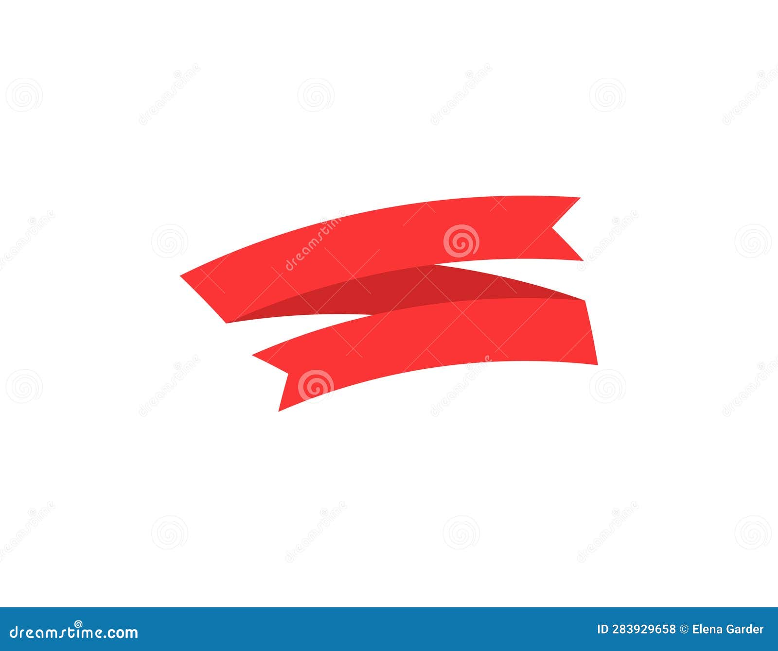 Red Ribbons. Promotion Flags Collection Stock Vector - Illustration of ...