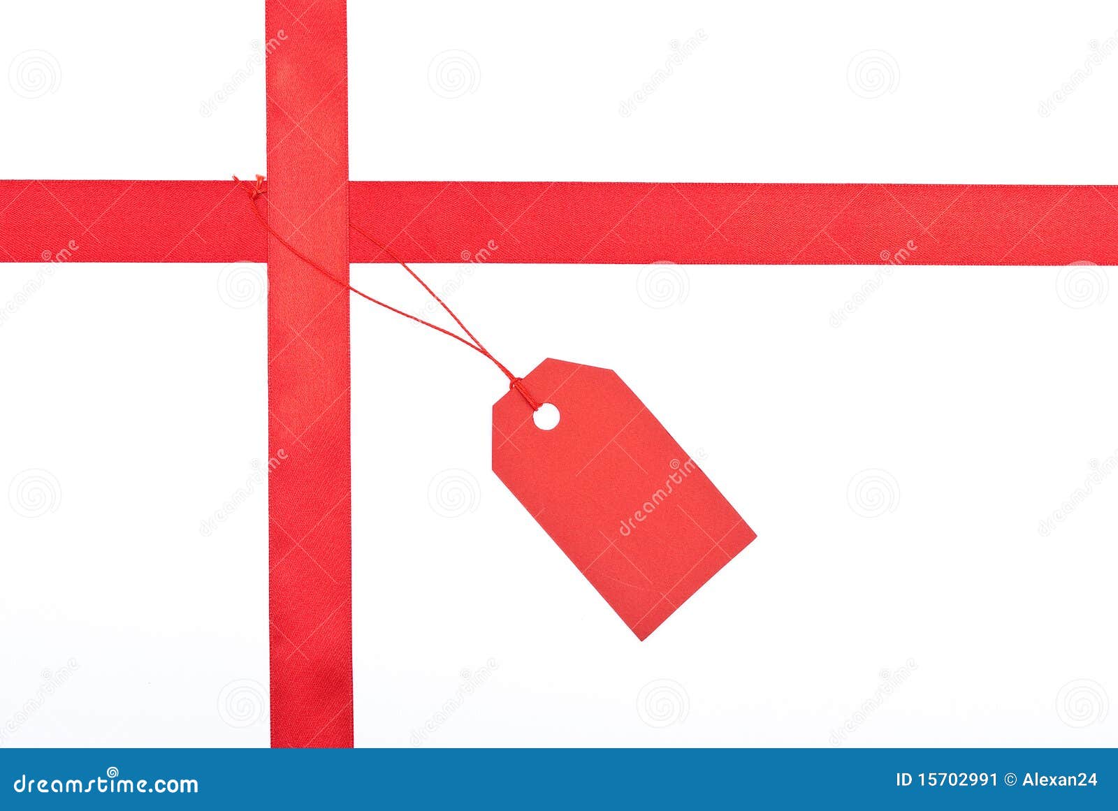 Red ribbons with tag stock image. Image of cardboard - 15702991