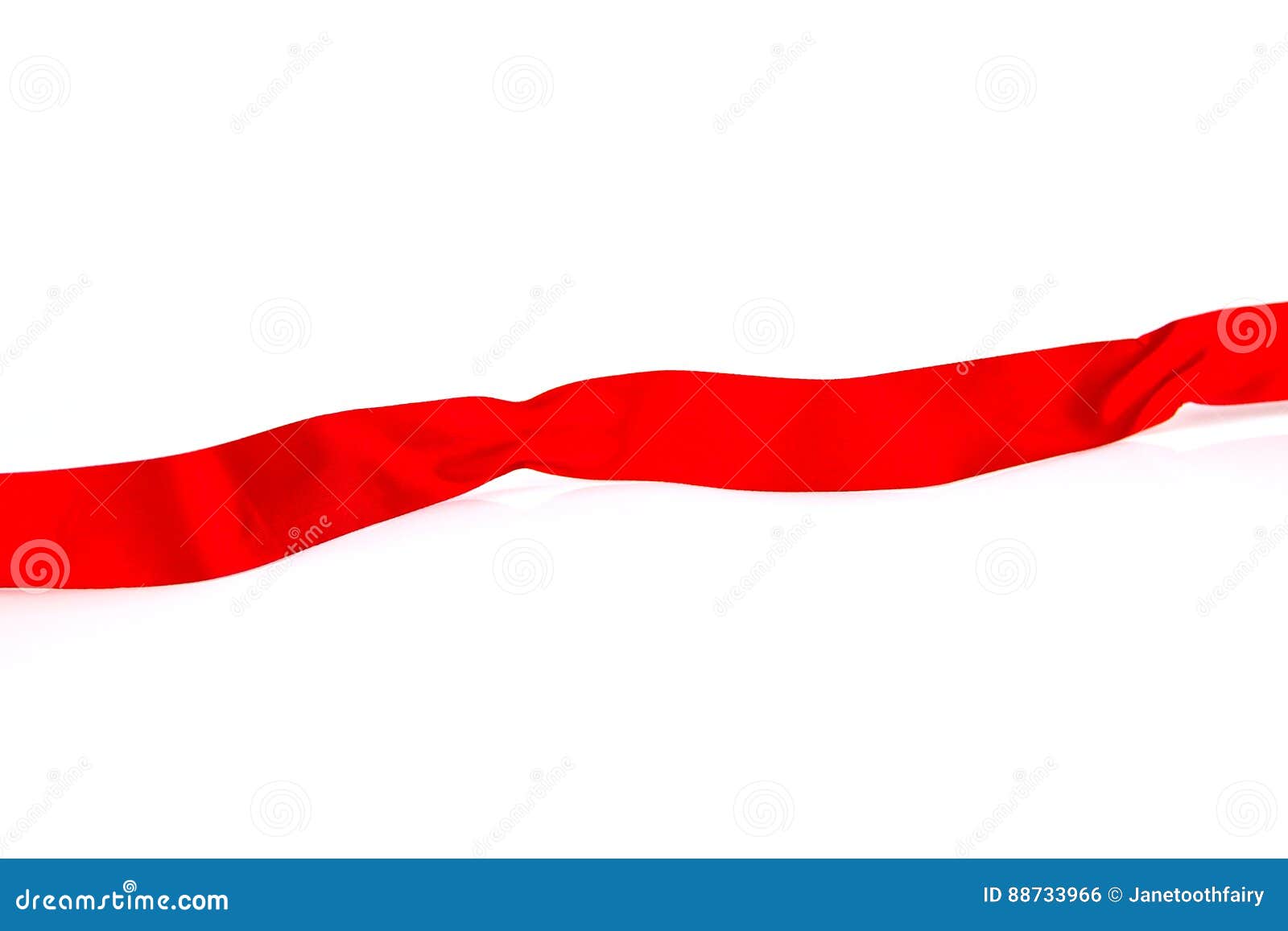 Red Ribon on White Background . Stock Photo - Image of romance, border ...