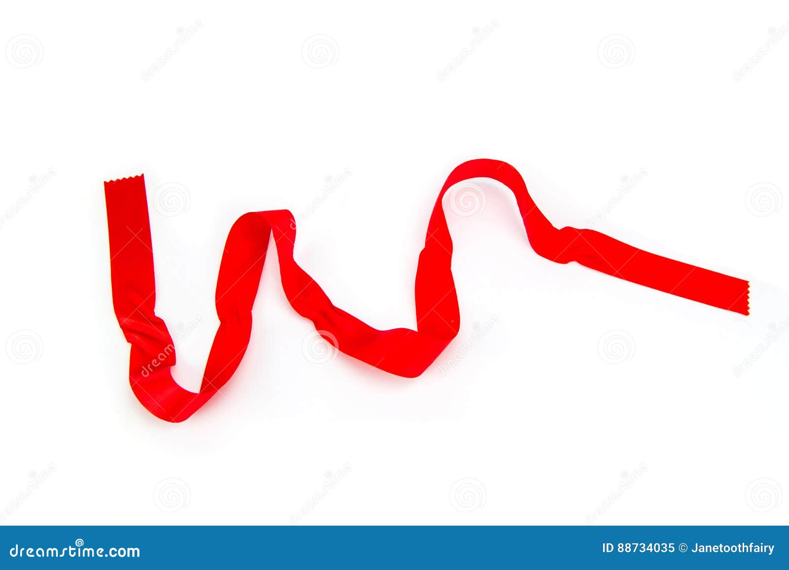 Red Ribon on White Background . Stock Image - Image of card, holiday ...