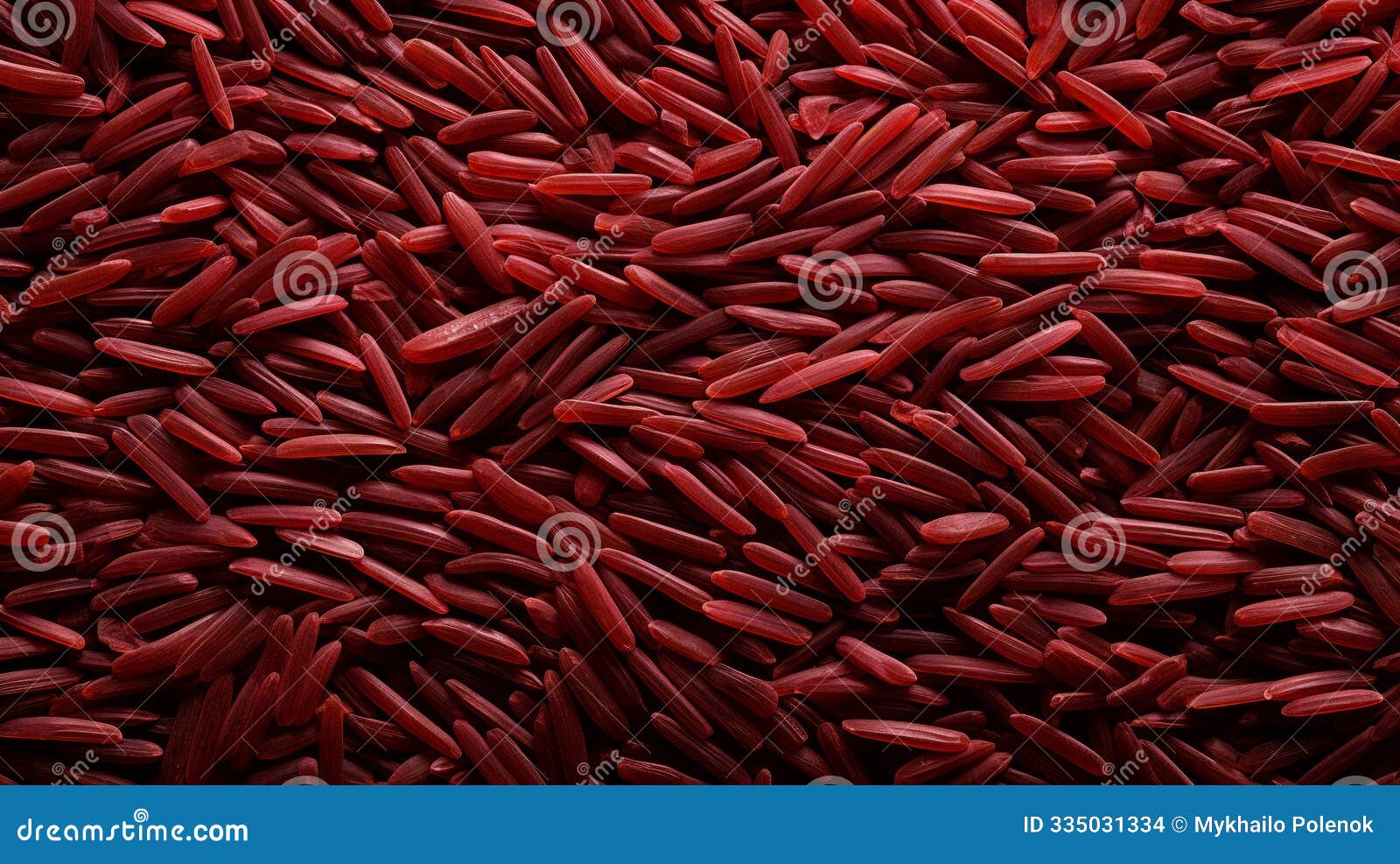 Red Rice Background Image with Many Rice Pieces in Same Color. Neural ...