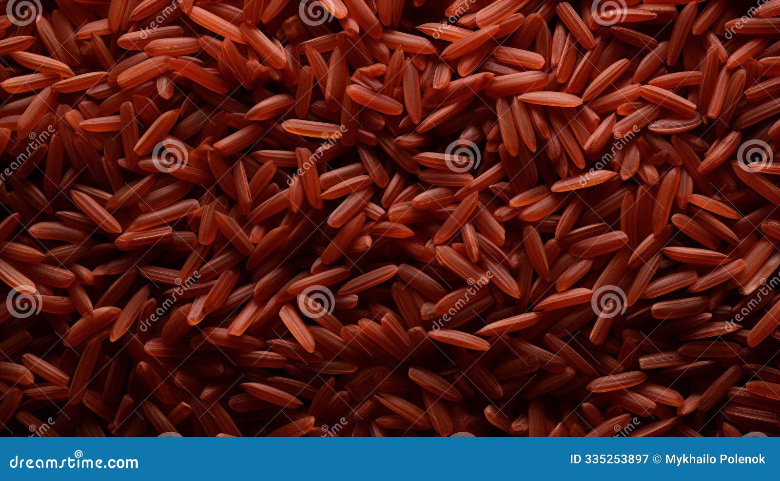Red Rice Background Image with Many Rice Pieces in Same Color. Neural ...