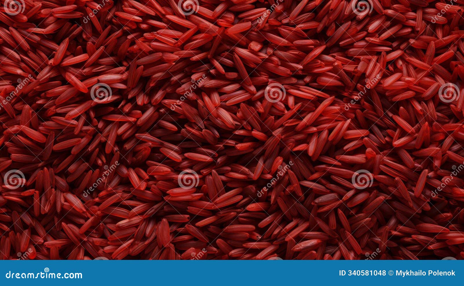 Red Rice Background Image with Many Rice Pieces in Same Color. Neural ...