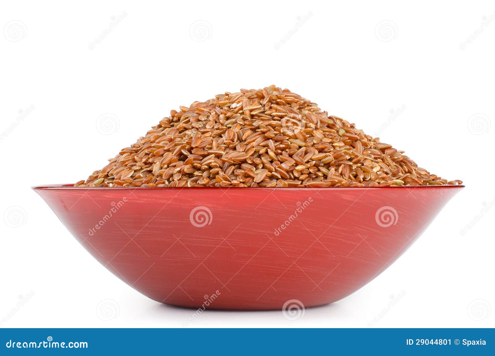 Red rice in a bowl stock image. Image of east, close - 29044801