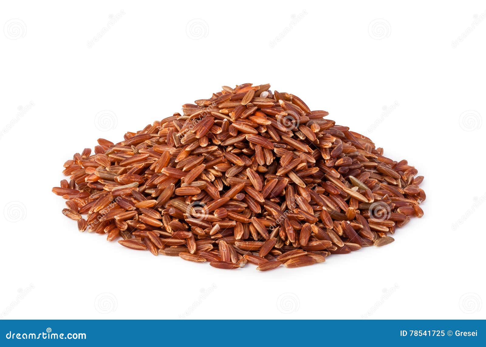 Red rice stock image. Image of healthy, grain, isolated - 78541725