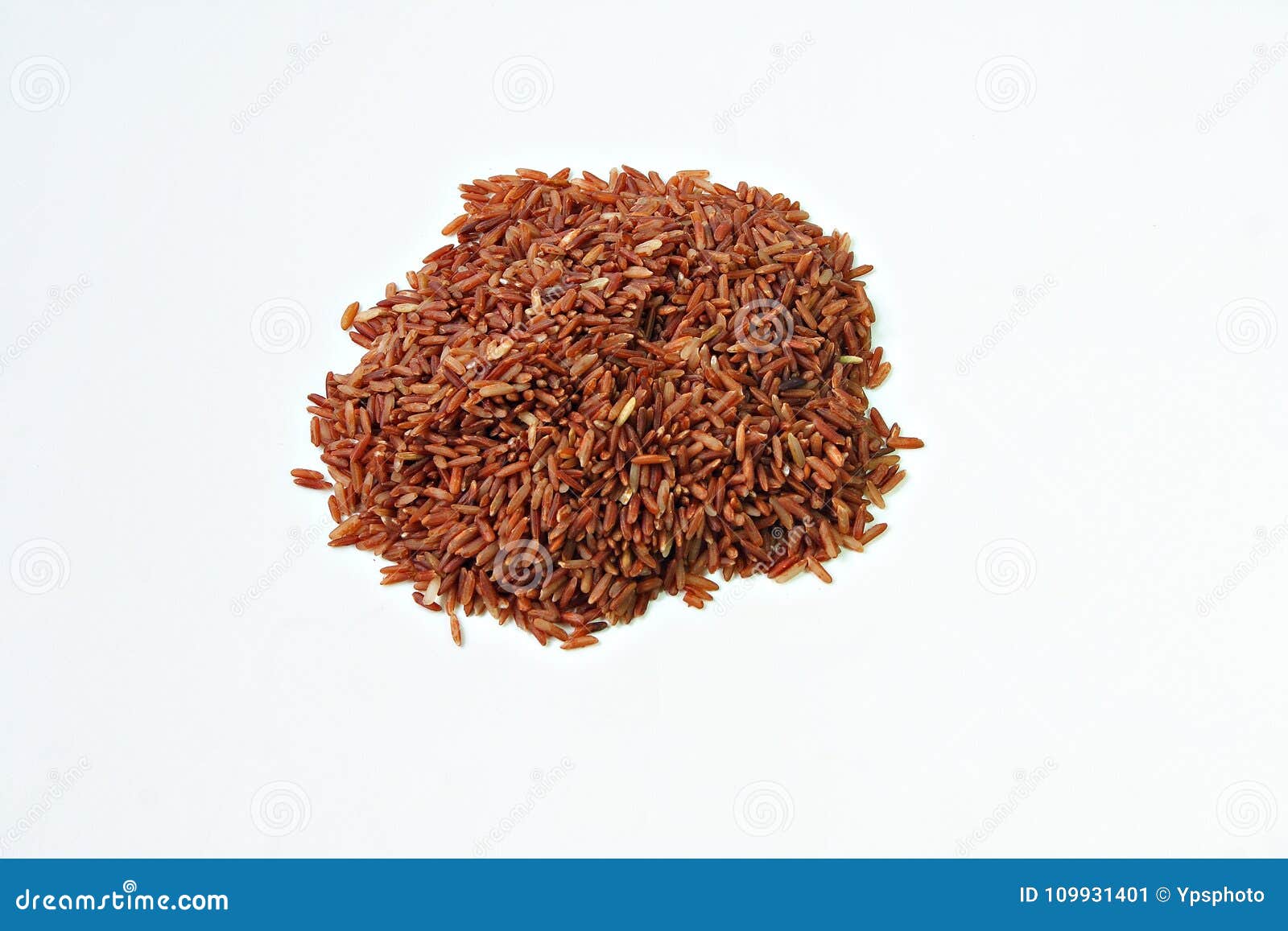 Red Rice Isolated on White Background Stock Image - Image of white ...