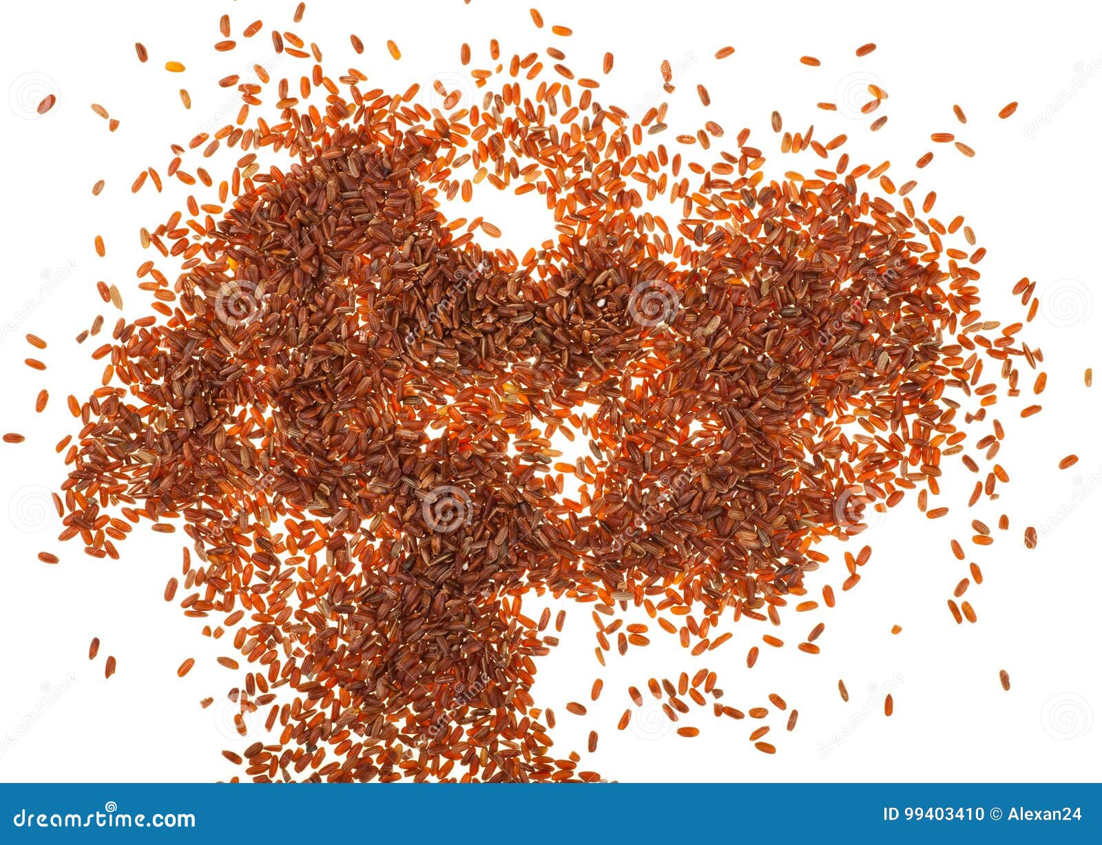 Red rice stock photo. Image of organic, grained, heap - 99403410