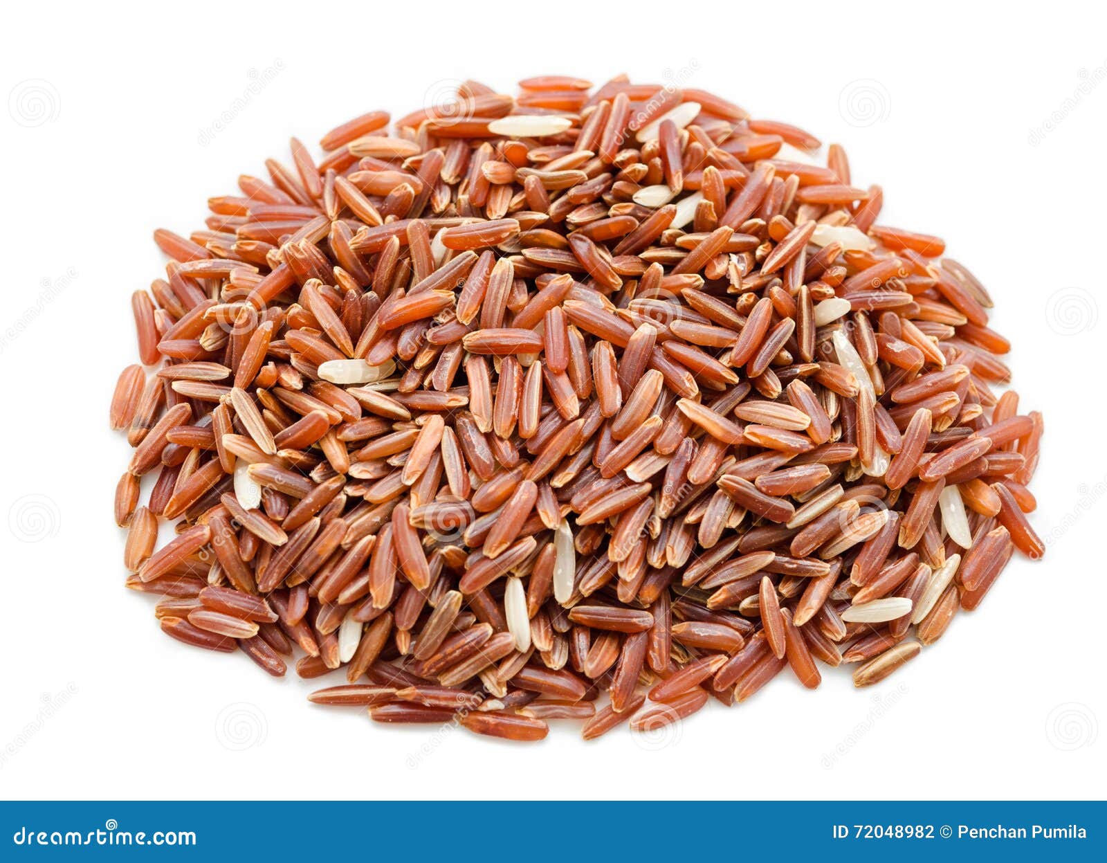 Red Rice on White Background. Stock Photo - Image of asian, brown: 72048982