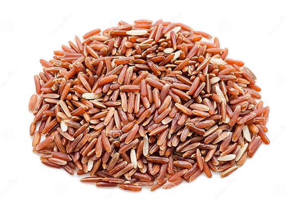 Red Rice on White Background. Stock Photo - Image of asian, brown: 72048982