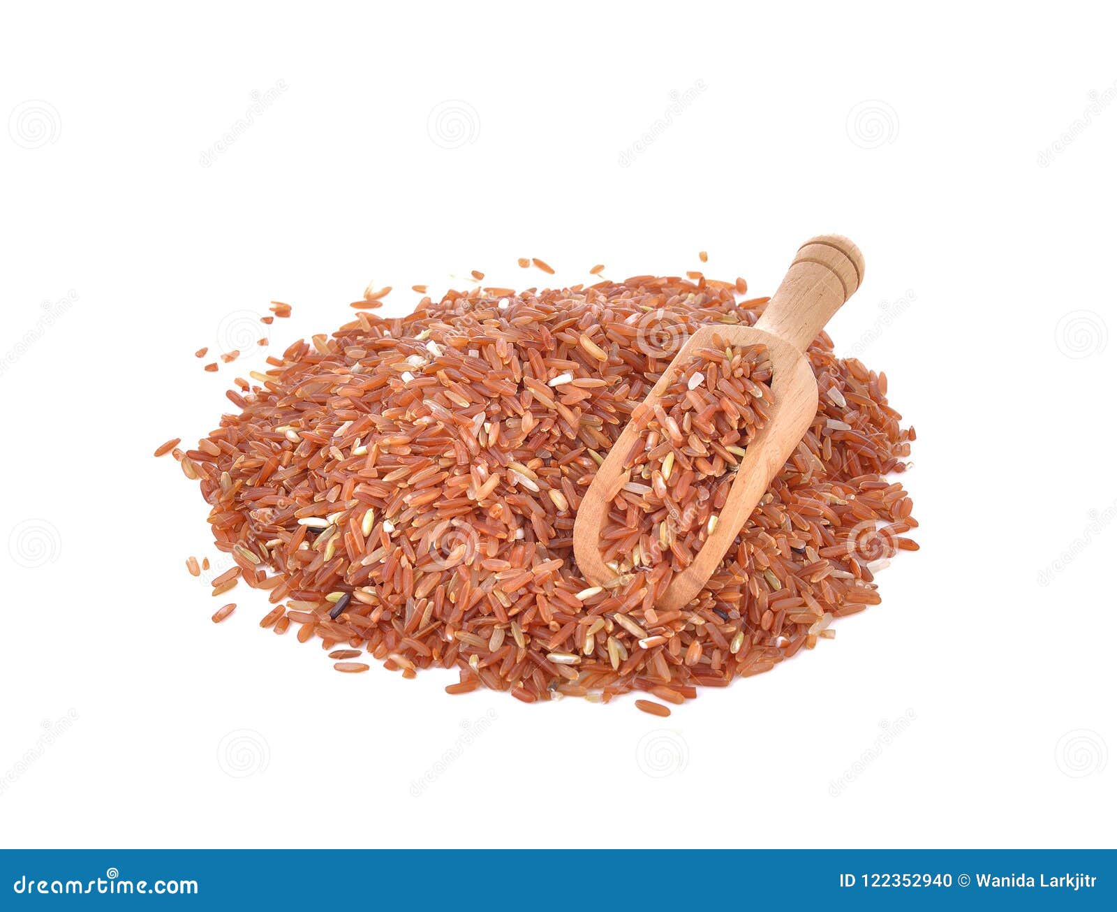 Red Rice on White Background Stock Photo - Image of heap, basic: 122352940
