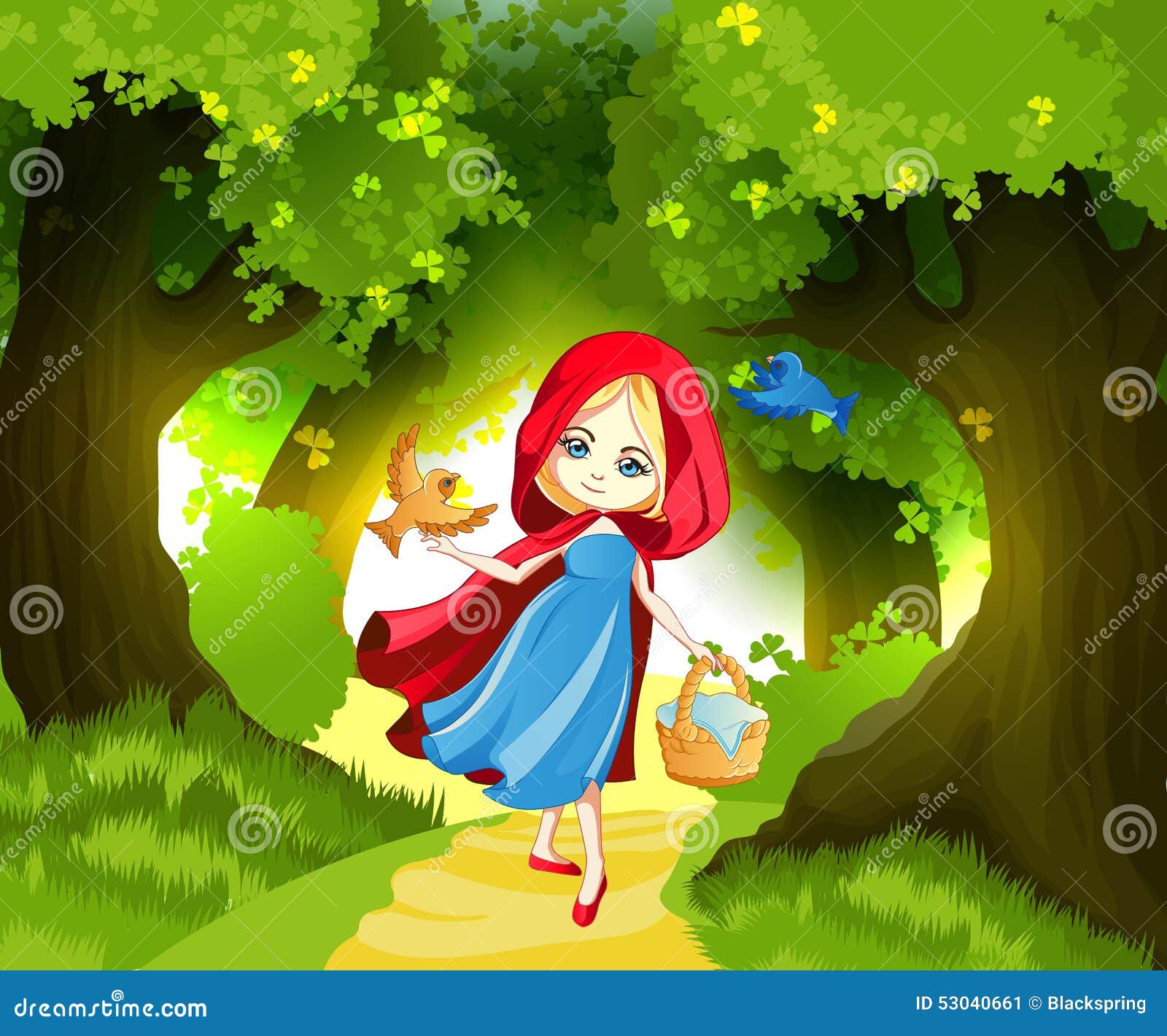 Red Riding Hood With New Cap Royalty-Free Cartoon | CartoonDealer.com ...