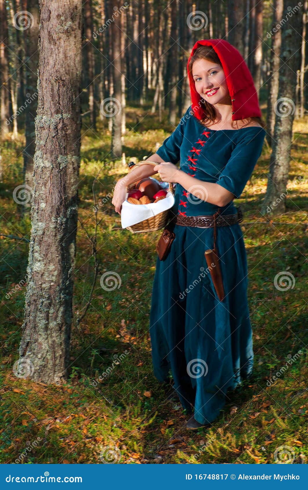 Red Riding hood standing stock image. Image of nature - 16748817