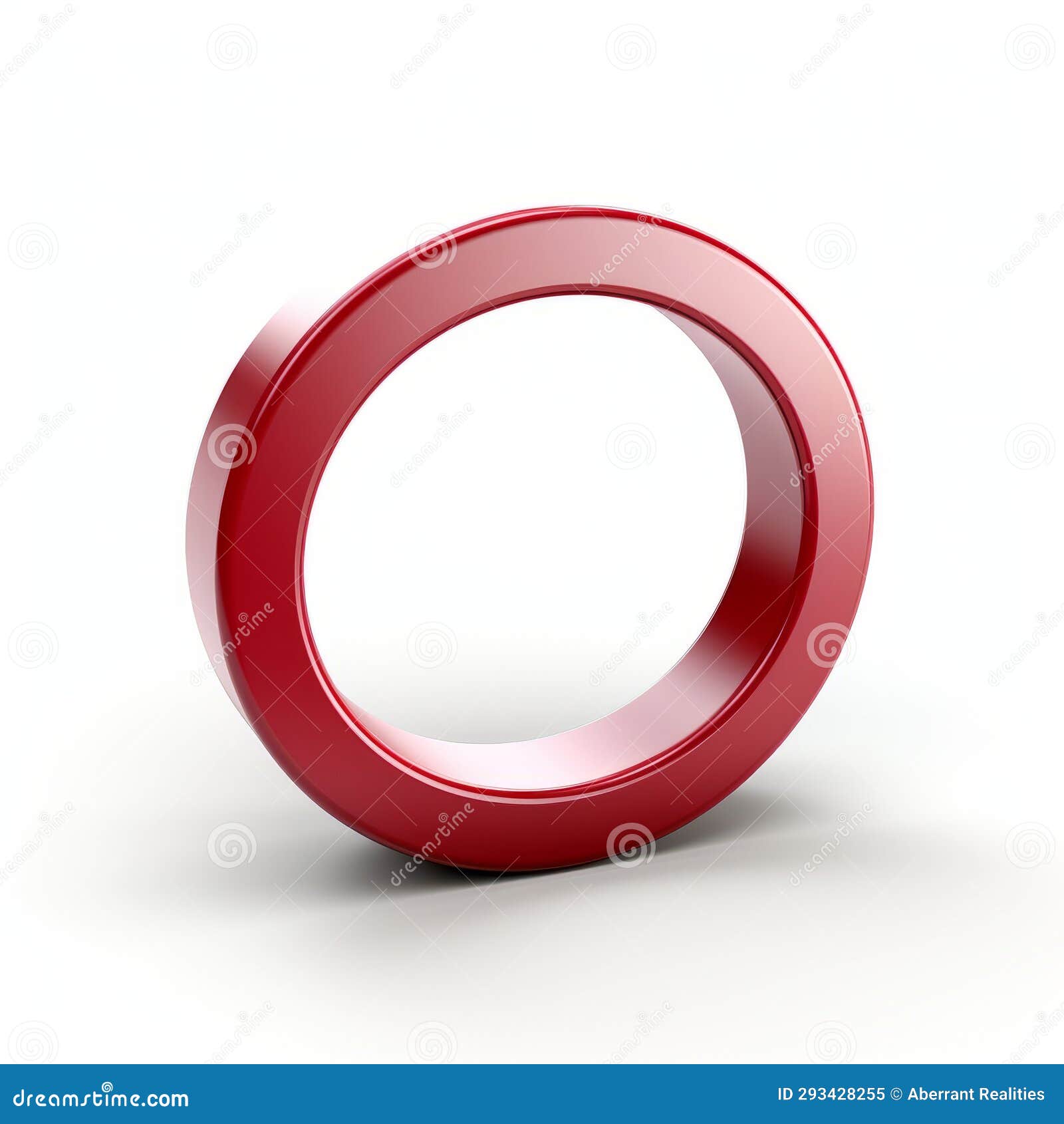 A Red Ring on a White Background Stock Illustration - Illustration of ...