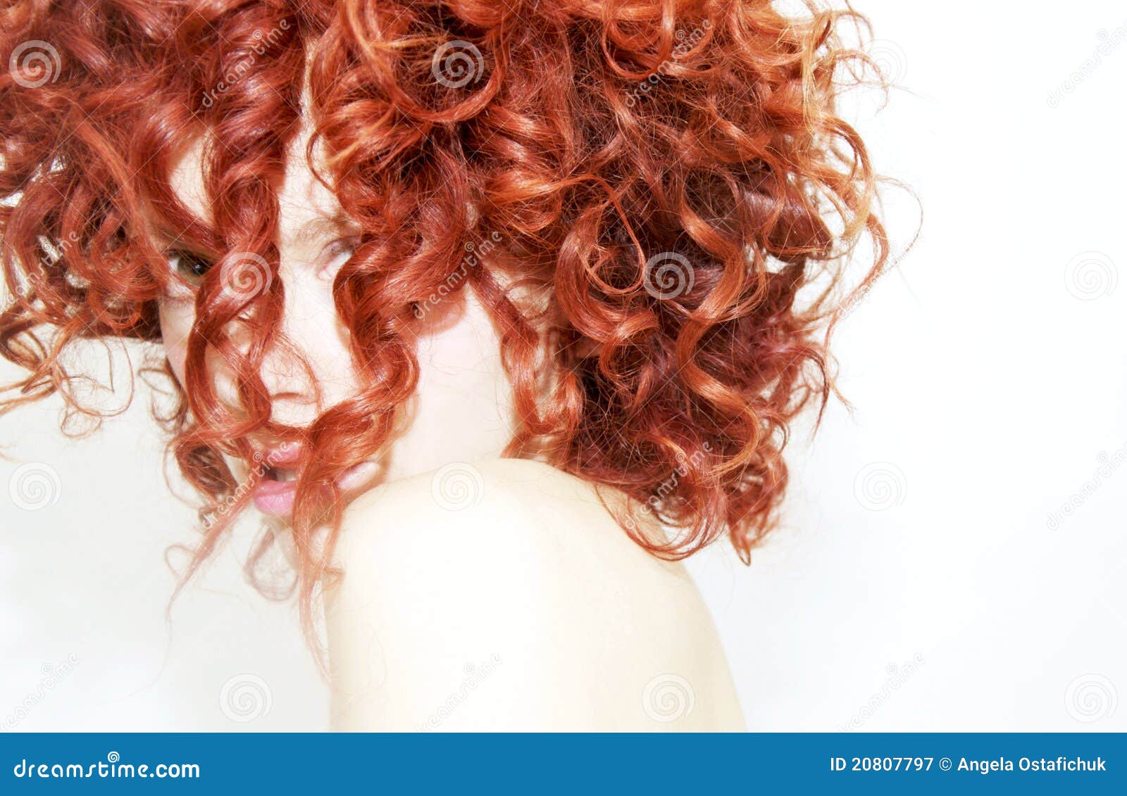 Red Ringlets stock image. Image of peeping, hair, strong - 20807797